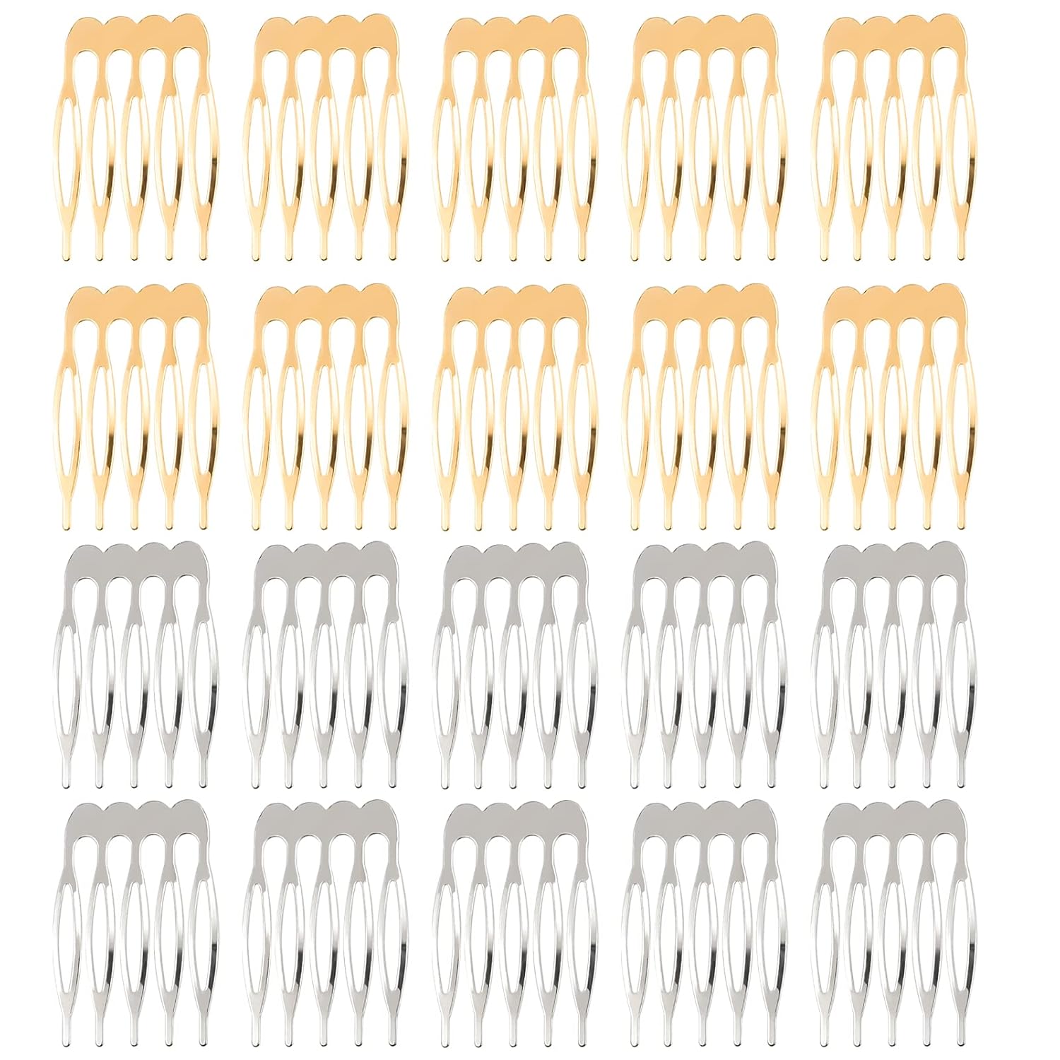 Amazon.com : 20 PCS Small Tiny Metal Side Hair Combs for Women Girls ...