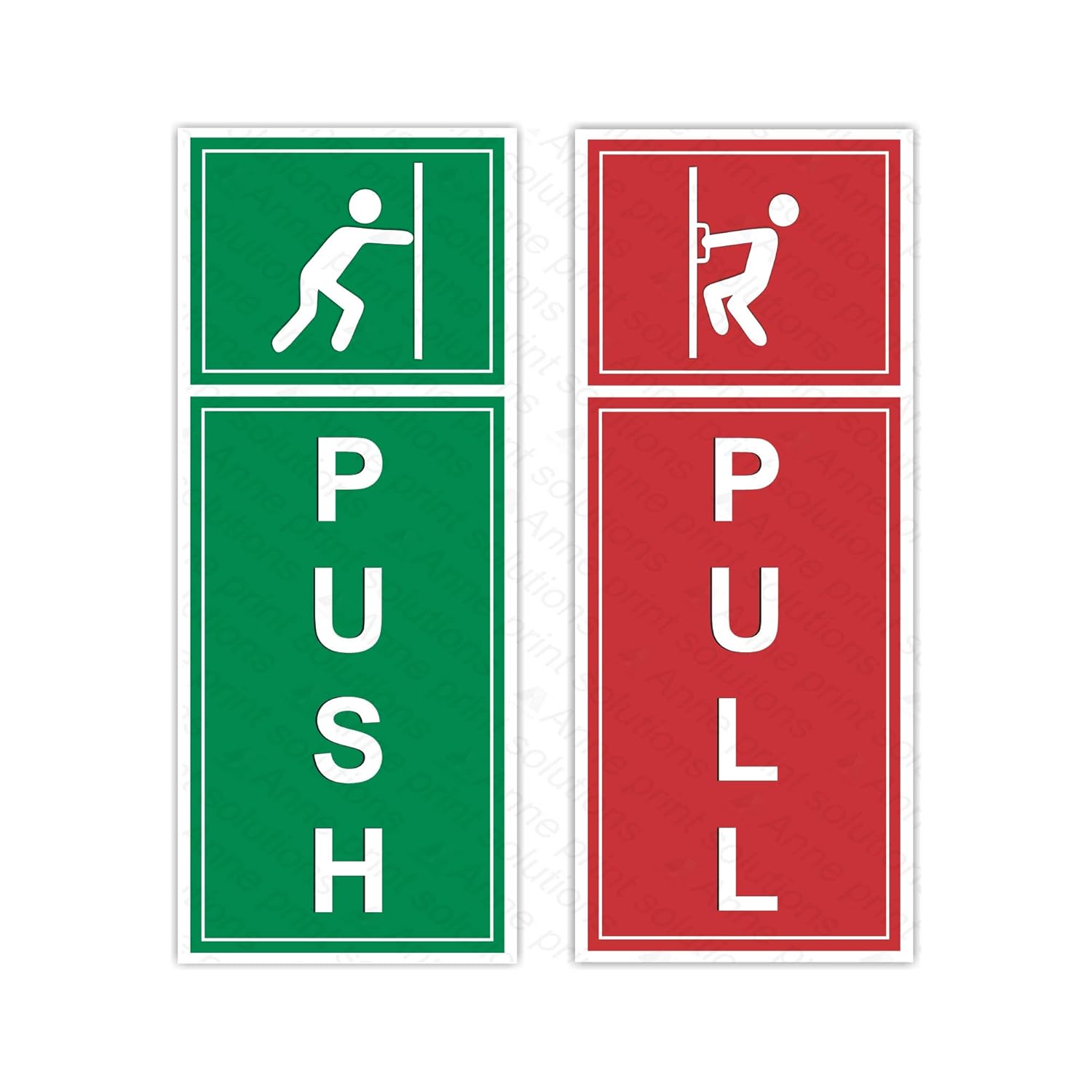 Anne Print Solutions® Push Pull Stickers for Glass Door Pack of 3 Push ...