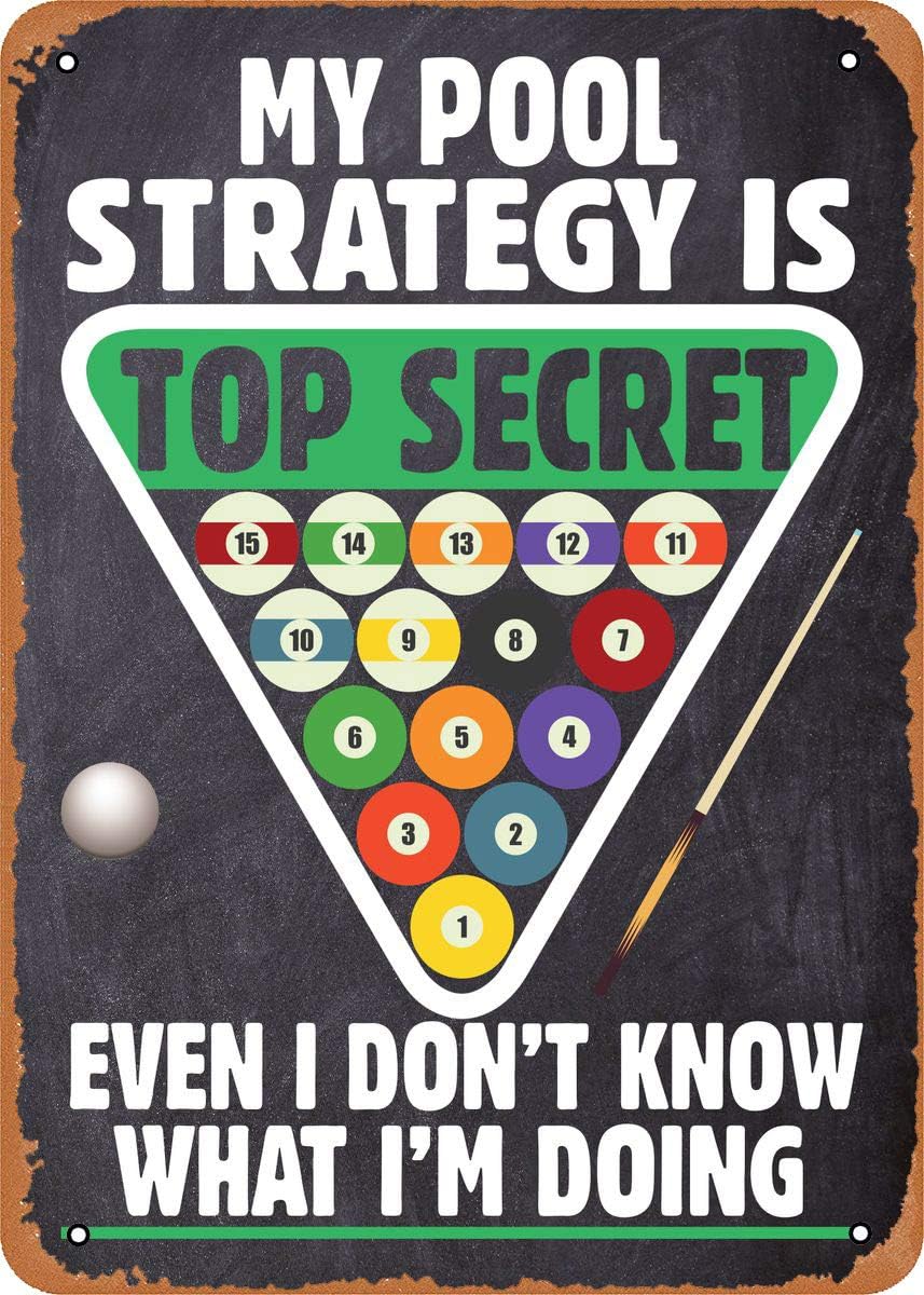 Amazon.com: Pool Table Rules Vintage Metal Tin Sign, Art Poster Living ...