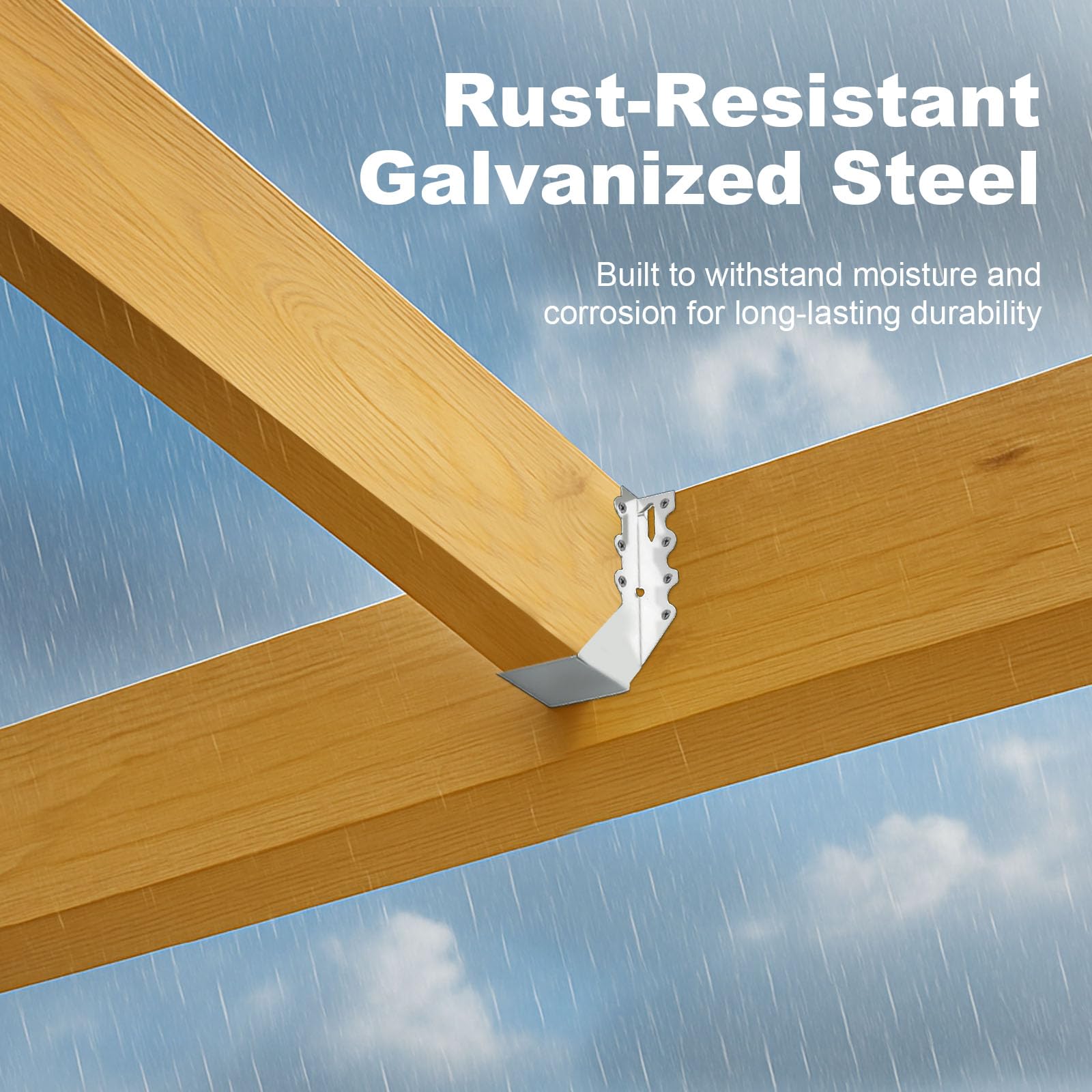 Snapklik.com : 25 Pcs 2x8 Face Mount Joist Hangers, 20 Gauge Galvanized ...