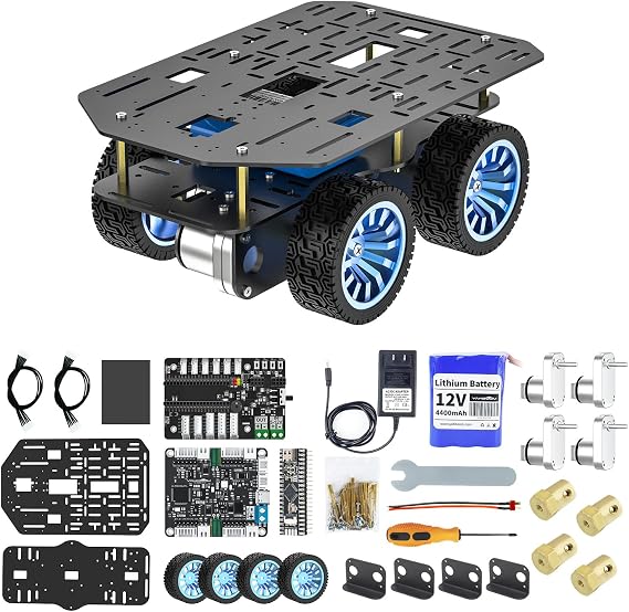 Amazon.com: Yahboom 4WD Smart Chassis Car Kit with Aluminum Alloy ...