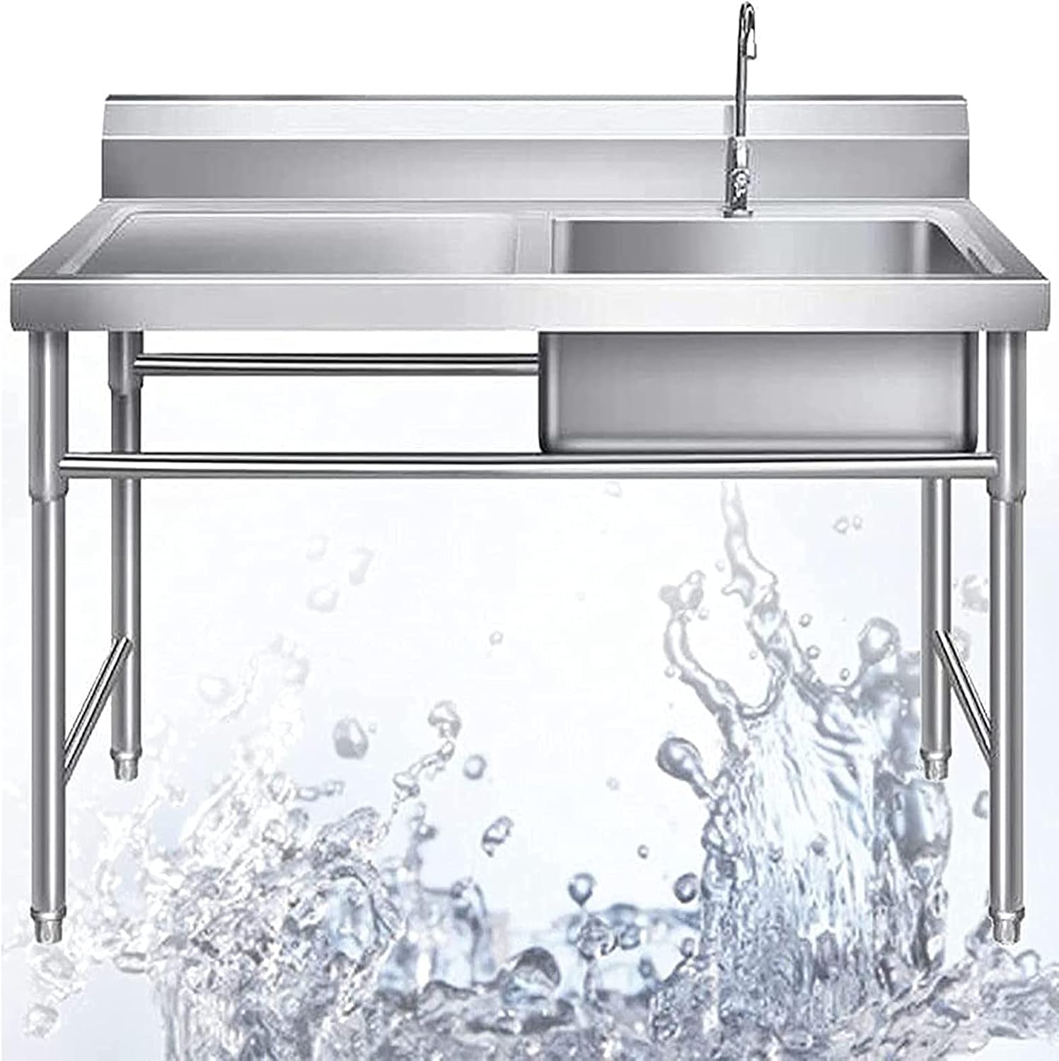 Amazon.com: SLGGPJBU Kitchen Sink Kitchen Sink Single Sink with 360 ...