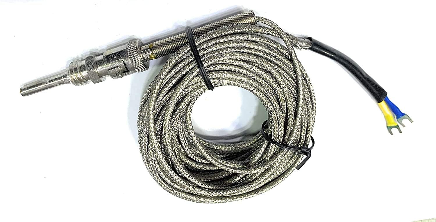 ELECTRRIUS J-Type Thermocouple Temperature Sensor with 5m Cable - 2 ...