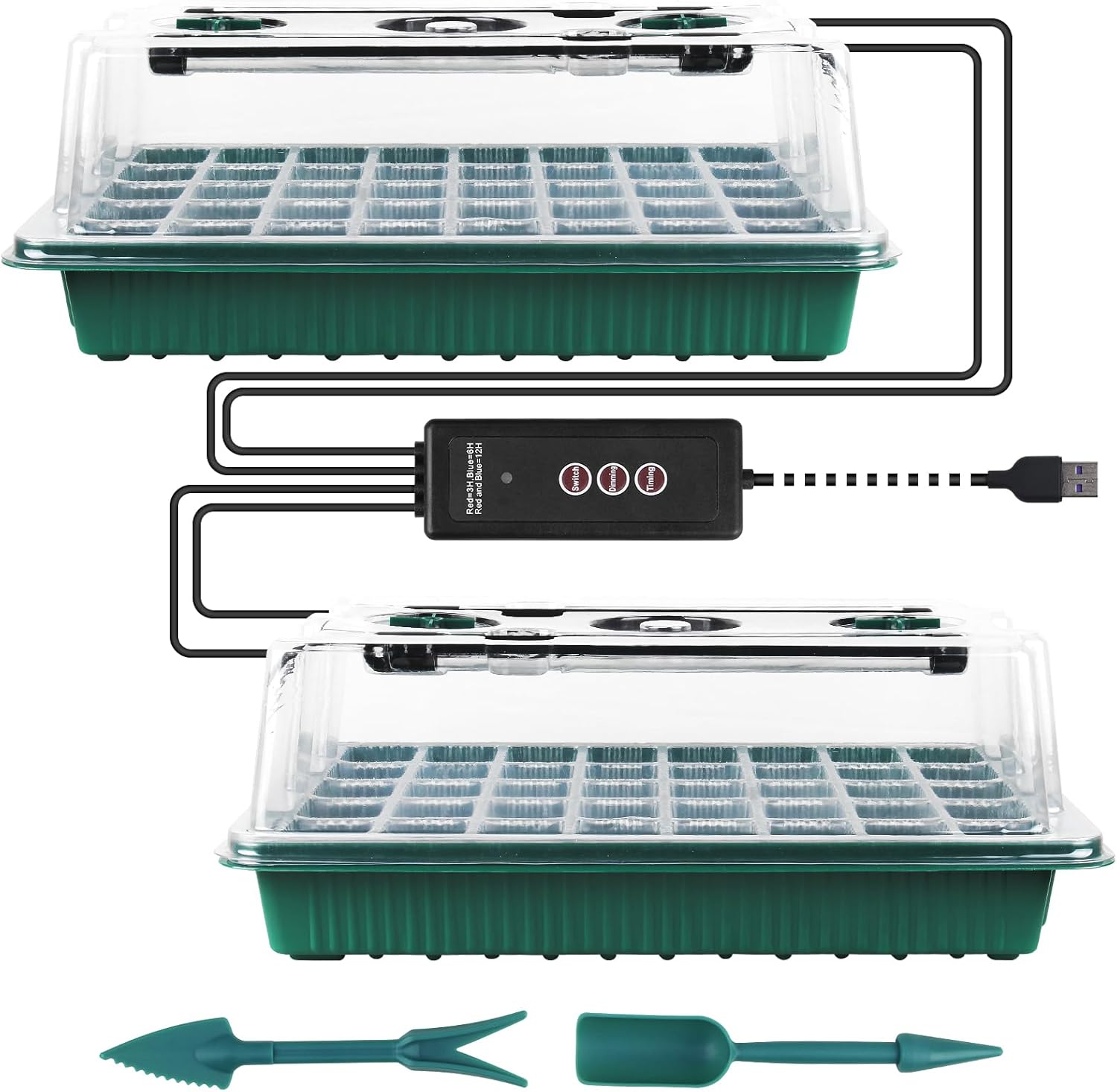 Amazon.com : Sondiko Seed Starter Tray with Grow Light, Seed Starter ...