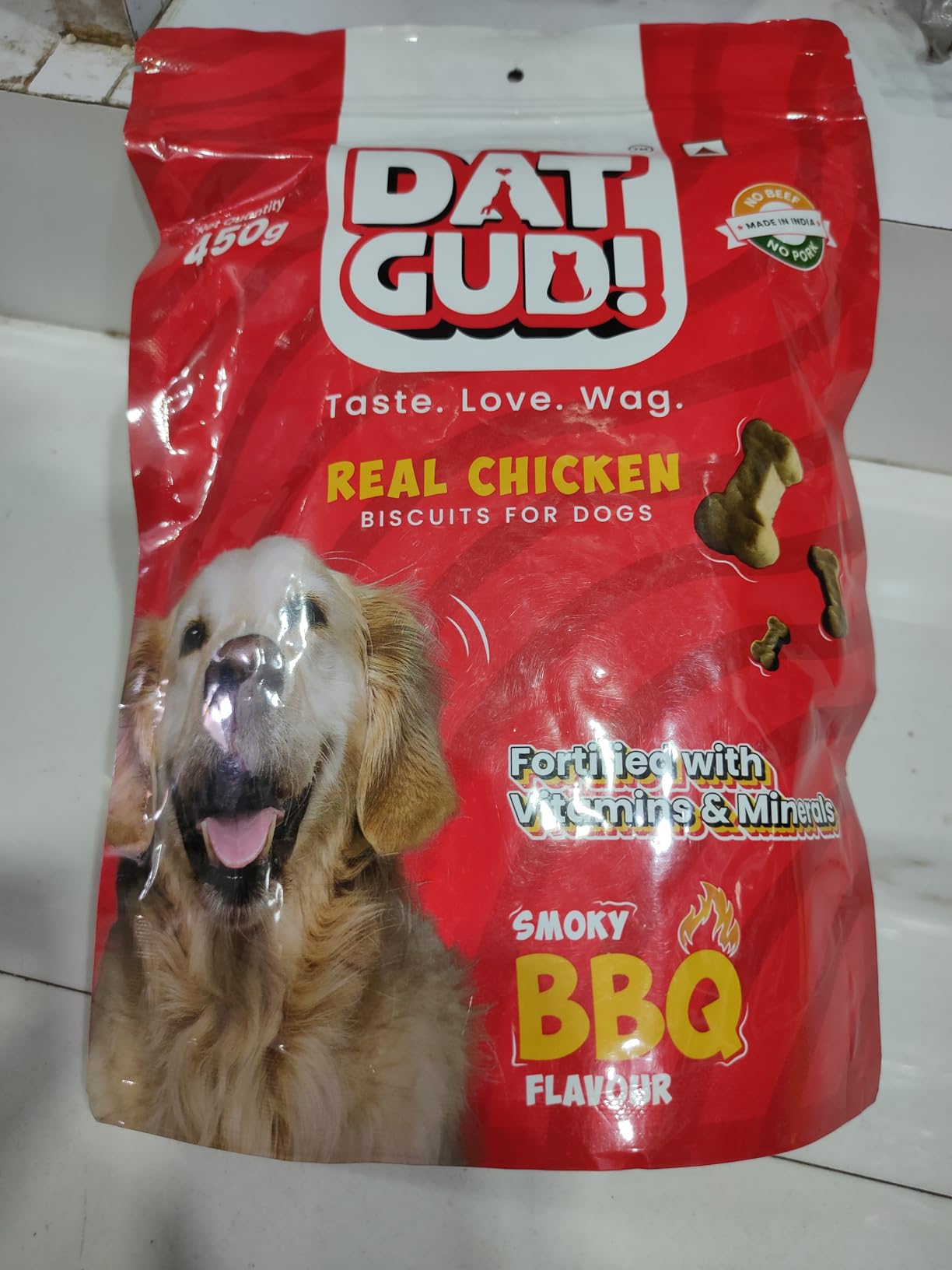 Buy DAT GUD Smoky Barbeque Flavour Real Chicken Dog Biscuits | Dog Biscuits for Adult Dogs | Dog ...