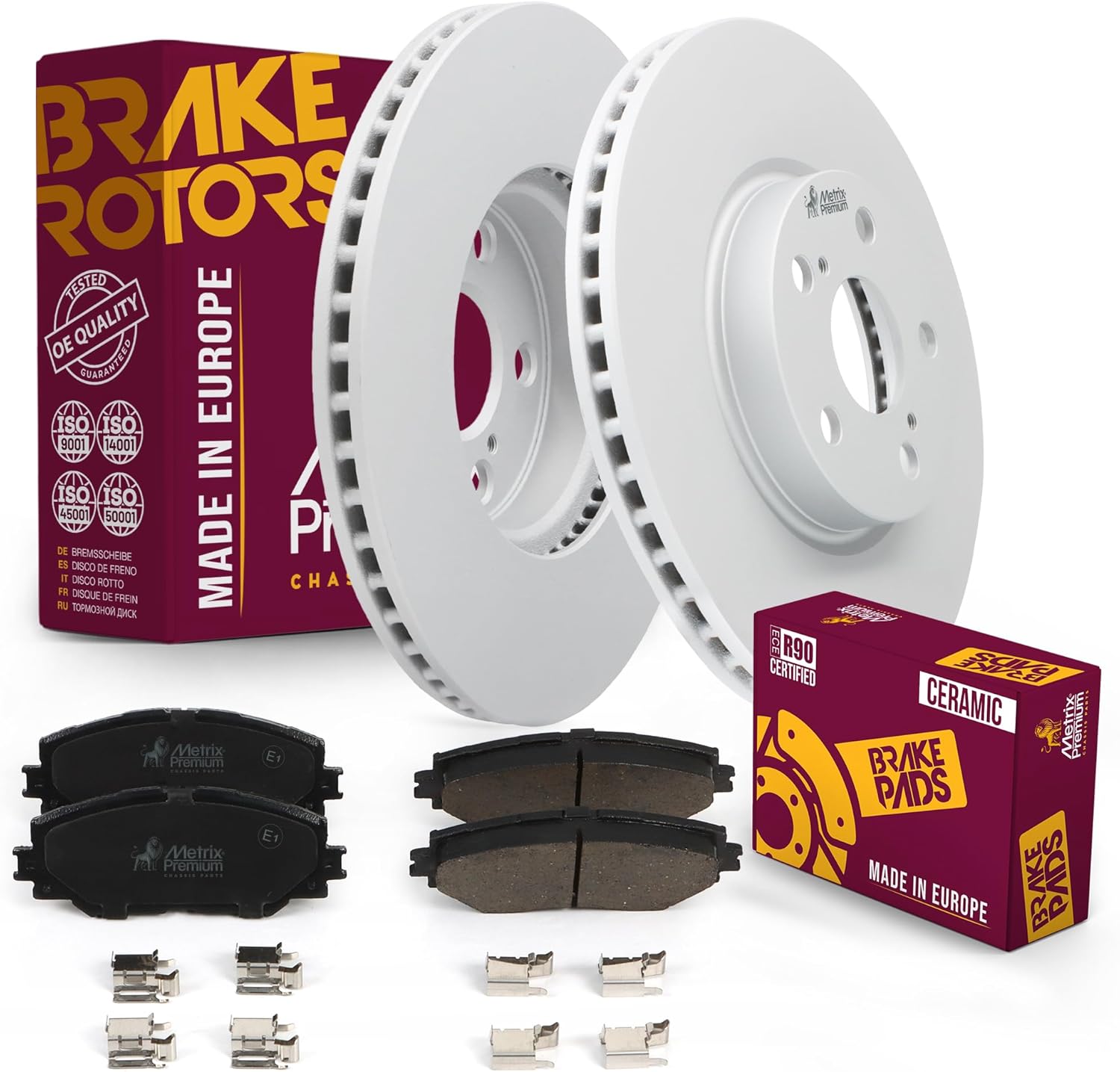 Amazon.com: Metrix Premium Chassis Parts - Front Ceramic Disc Brake Pad ...