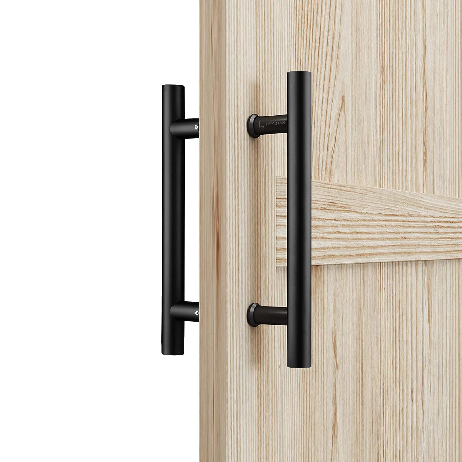 Amazon.com: LVYIHAN 12 inch Round Stainless Steel Door Pull Push Handle ...