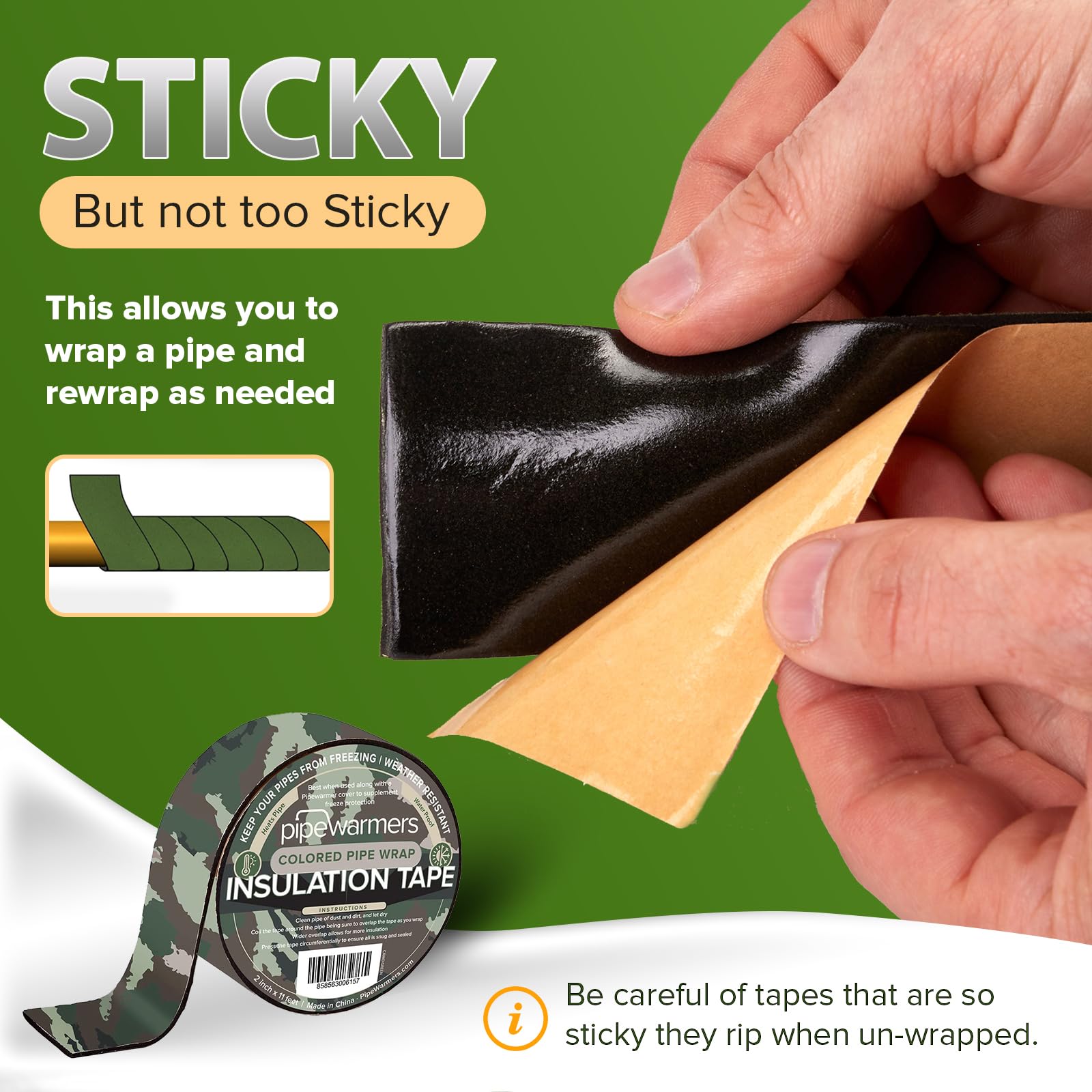 Snapklik.com : PipeWarmers The Original Colored Pipe Insulation Tape ...