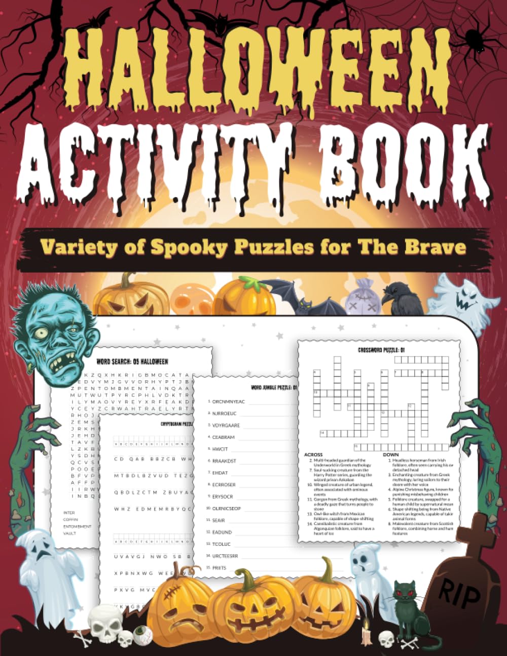 Amazon.com: Halloween Activity Book: Variety of Spooky Puzzles for the ...