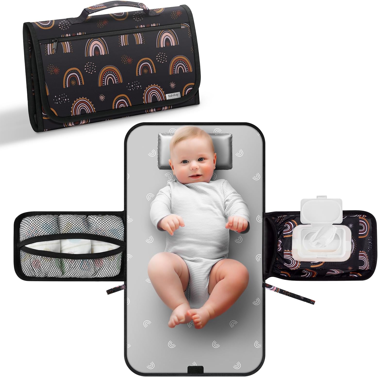 Amazon.com : Portable Baby Diaper Changing Pad - YEAHOME Waterproof ...