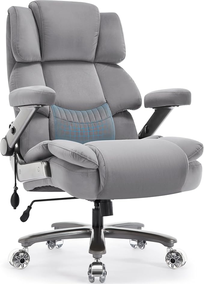 Amazon.com: Big and Tall Office Chair 500lbs- Fabric High Back ...