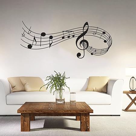 Newclew Music Musical Notes Removable Vinyl Wall Decal Home Décor Large ...