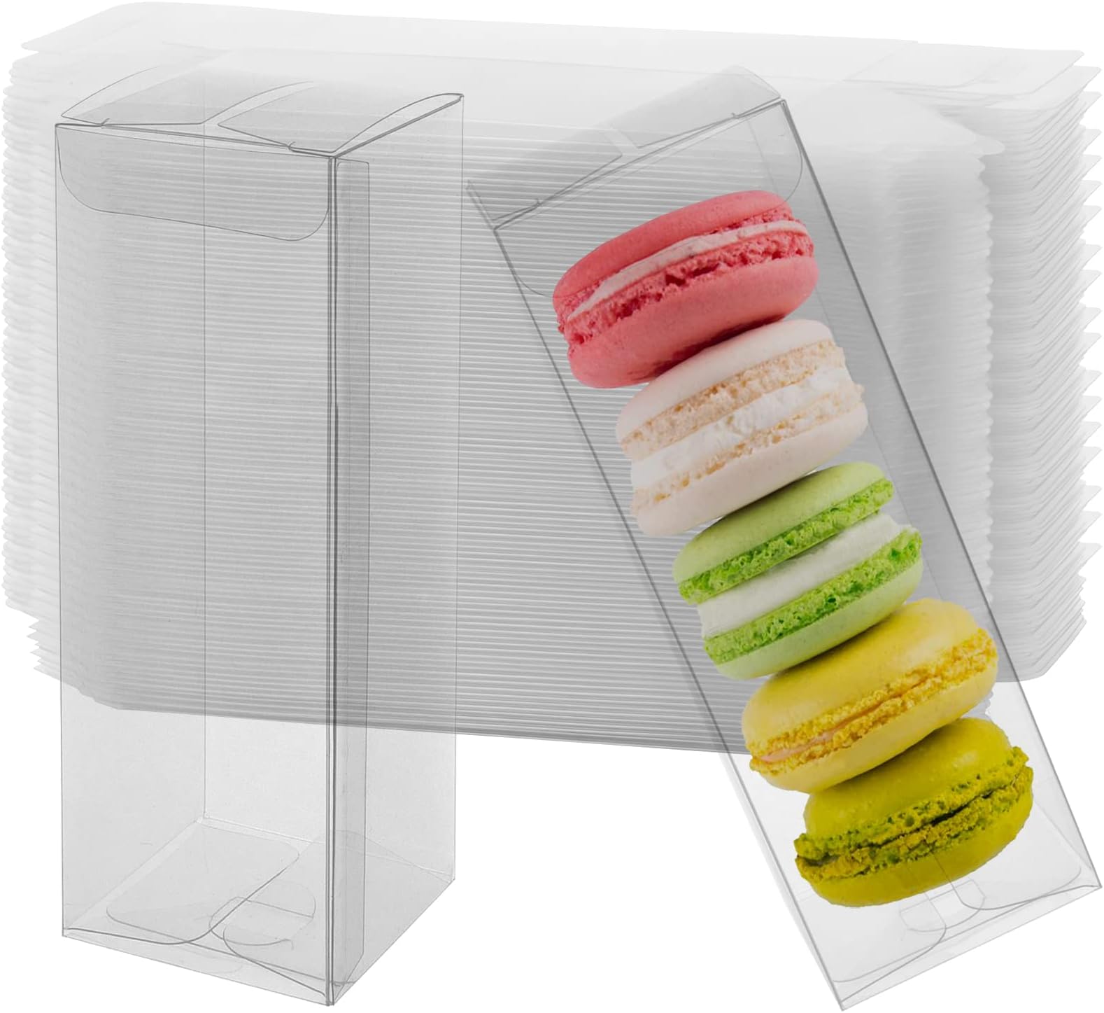 Amazon.com: KEILEOHO 150 PCS 2 x 2 x 6 Inch Clear Favor Boxes ...