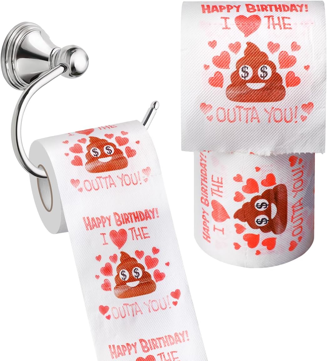Amazon.com: 2 Rolls Happy Birthday Gifts for Men Women, 3-Ply Toilet ...
