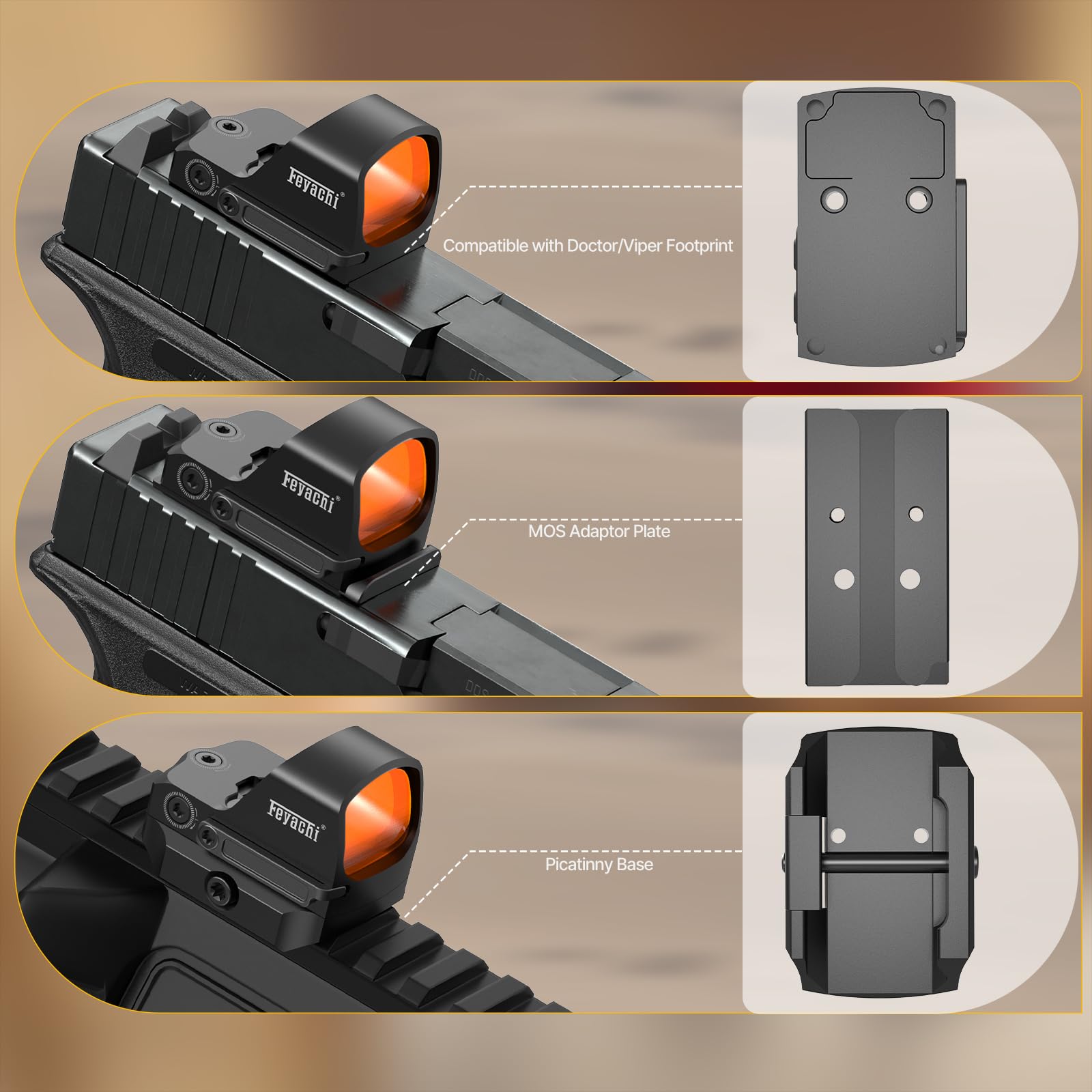 Snapklik.com : Feyachi RDS-59 3 MOA Red Dot Sight For Pistol Shake ...