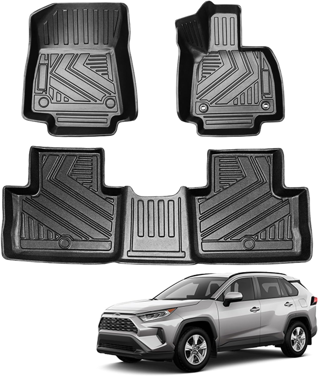 Amazon | Temiry RAV4 50系 フロアマット 3Dフロアマット 耐汚れ フロアマット 車 立体フロアマット 滑り防止 rav4 フロアマット RAV4 カーマット TPE 車 ...