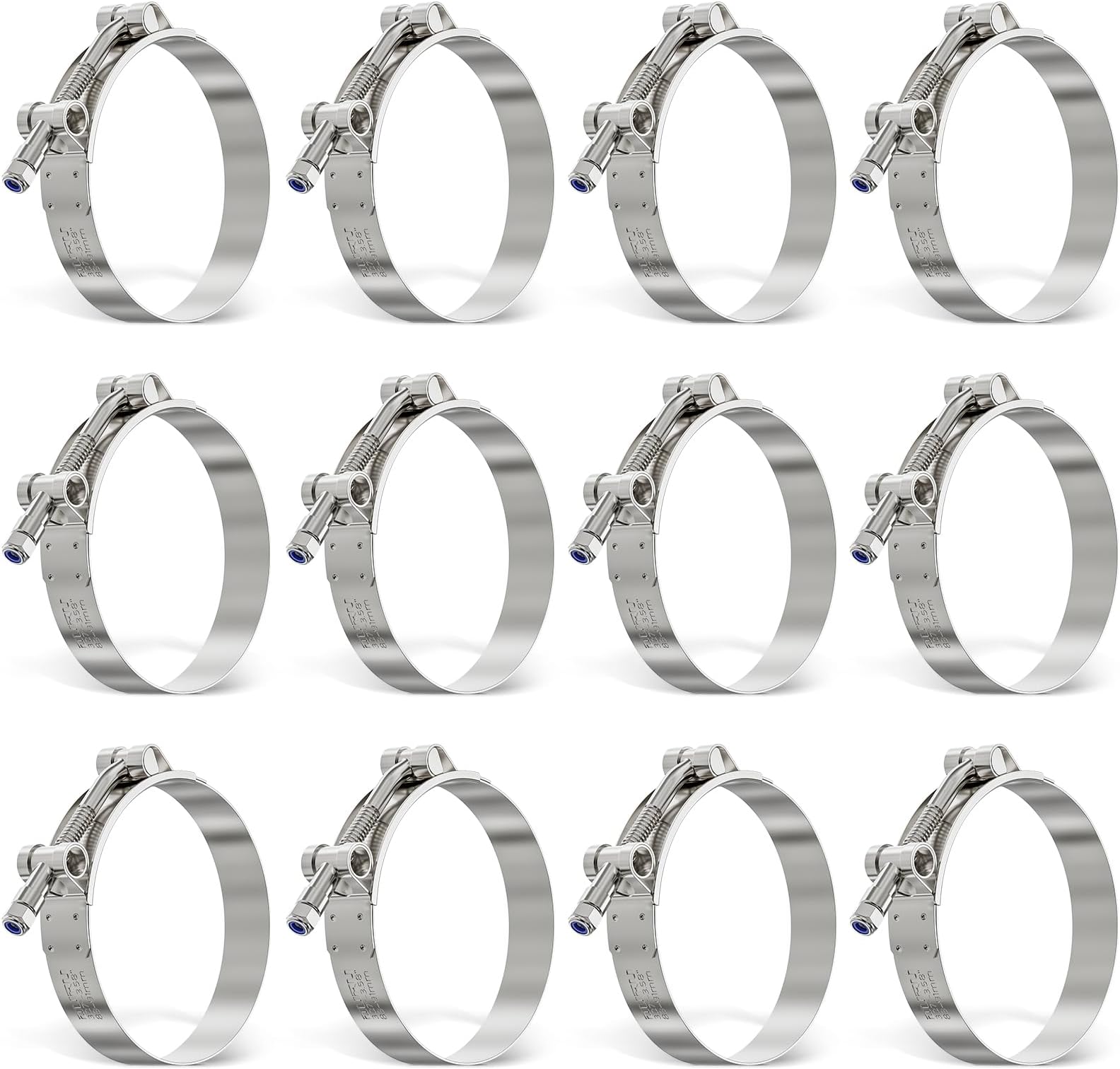 Amazon.com: OURU 12Pack 2 Inch T Bolt Hose Clamp,304 Stainless Steel ...