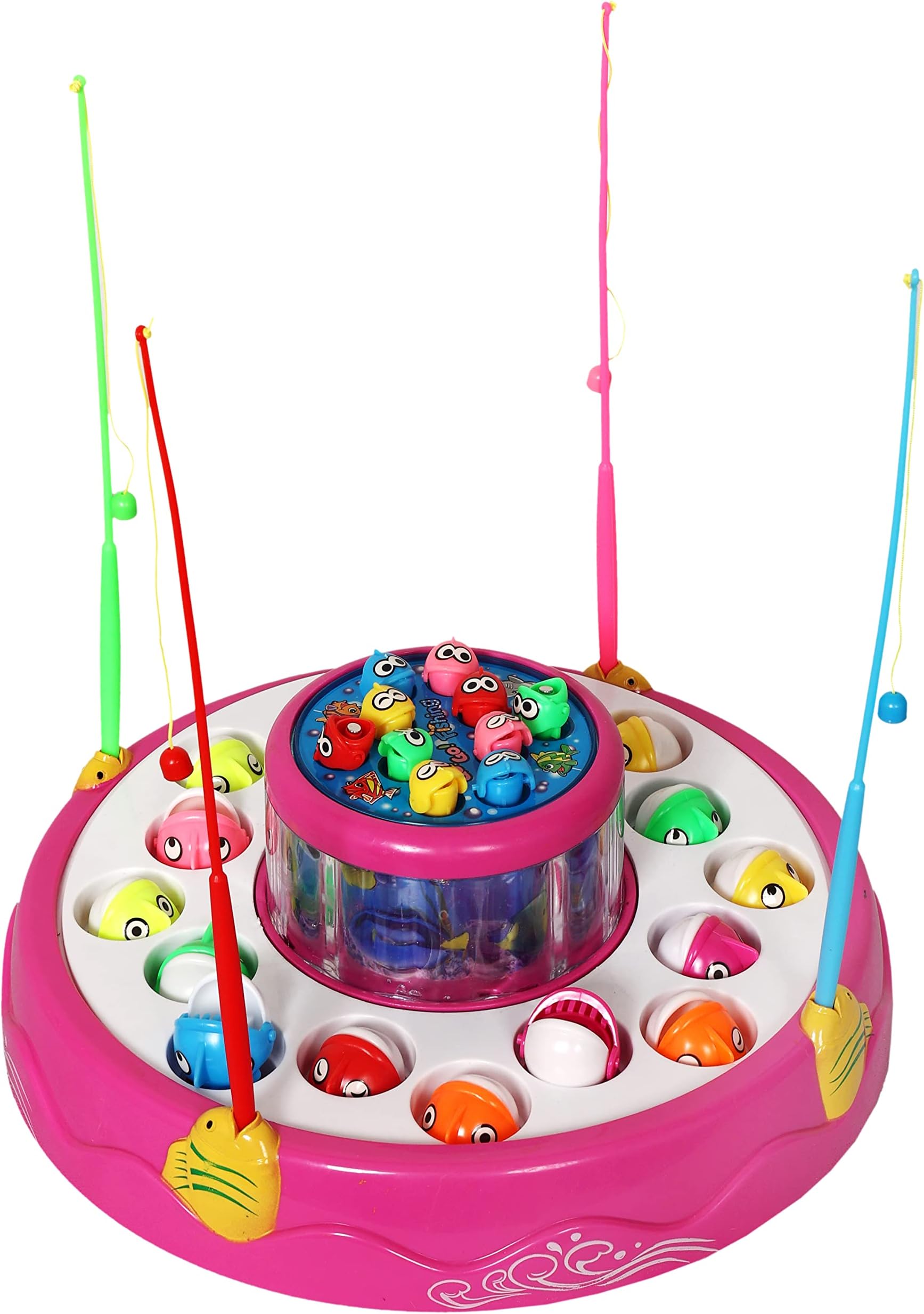 Buy Goyal's Fishing Fish-Catching Game with 26 Piece Fishes, 2 Rotary ...