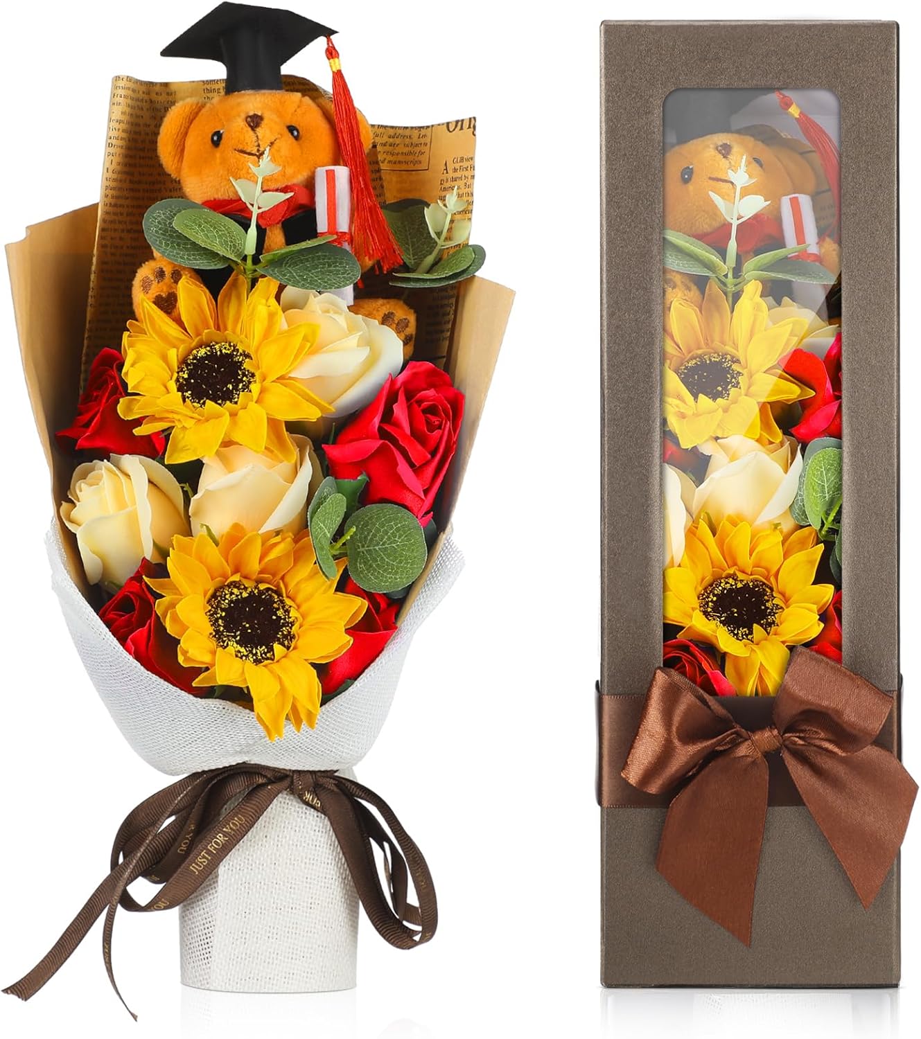 Amazon.com: Swiffen 13" Graduation Rose Sunflower Scented Soap Flower ...
