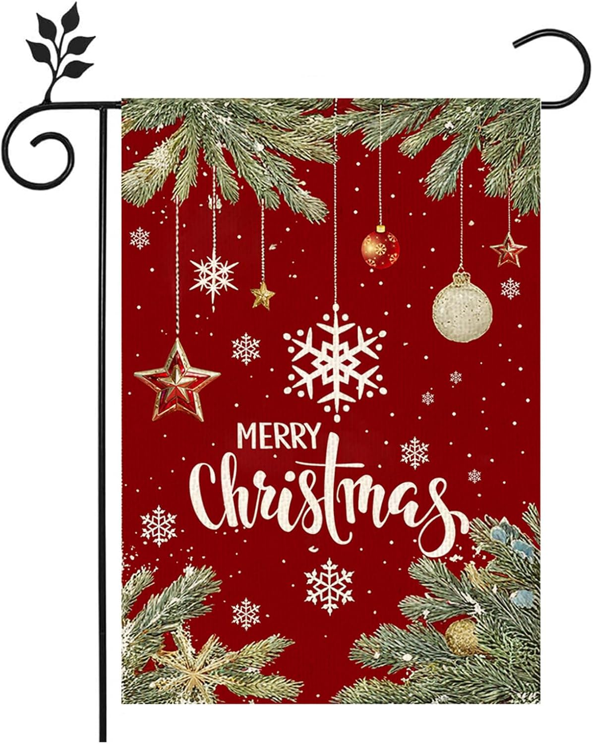 Amazon.com : Christmas Tree Garden Flag 12x18 Inch Double Sided ...