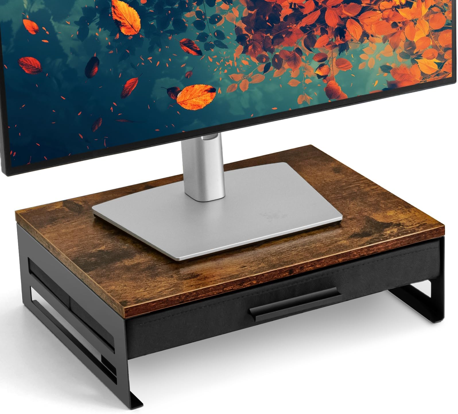 Amazon.com: Mind Reader Monitor Stand, Sliding Keyboard Drawer, Laptop ...