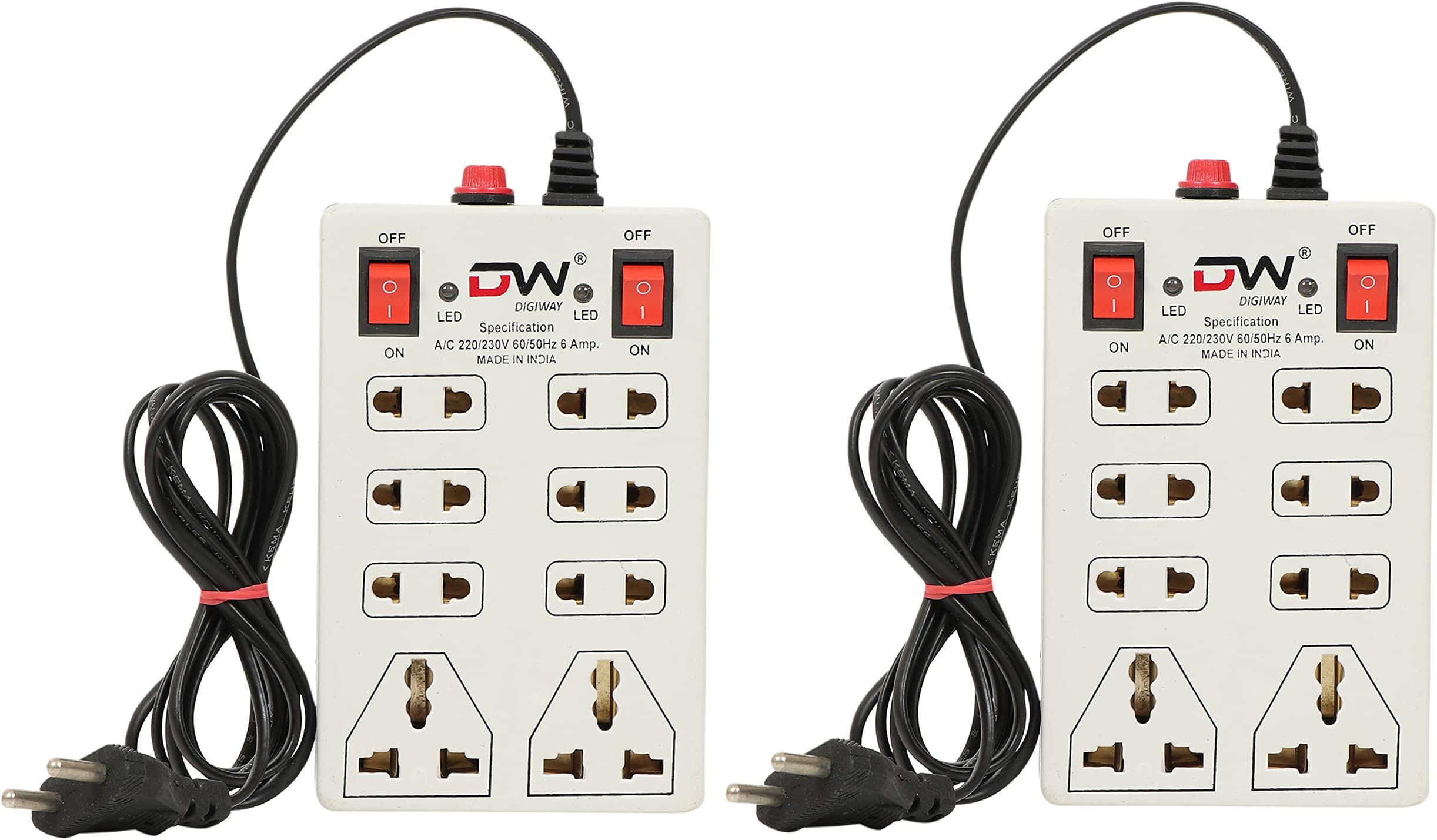 Buy Digway 240 Volts 8 + 2 Mini Power Strip Extension Cord | Board with ...