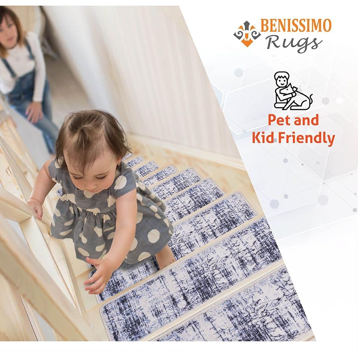 $9/mo - Finance Benissimo, 13 Stair Treads Carpet with Landing Slip ...