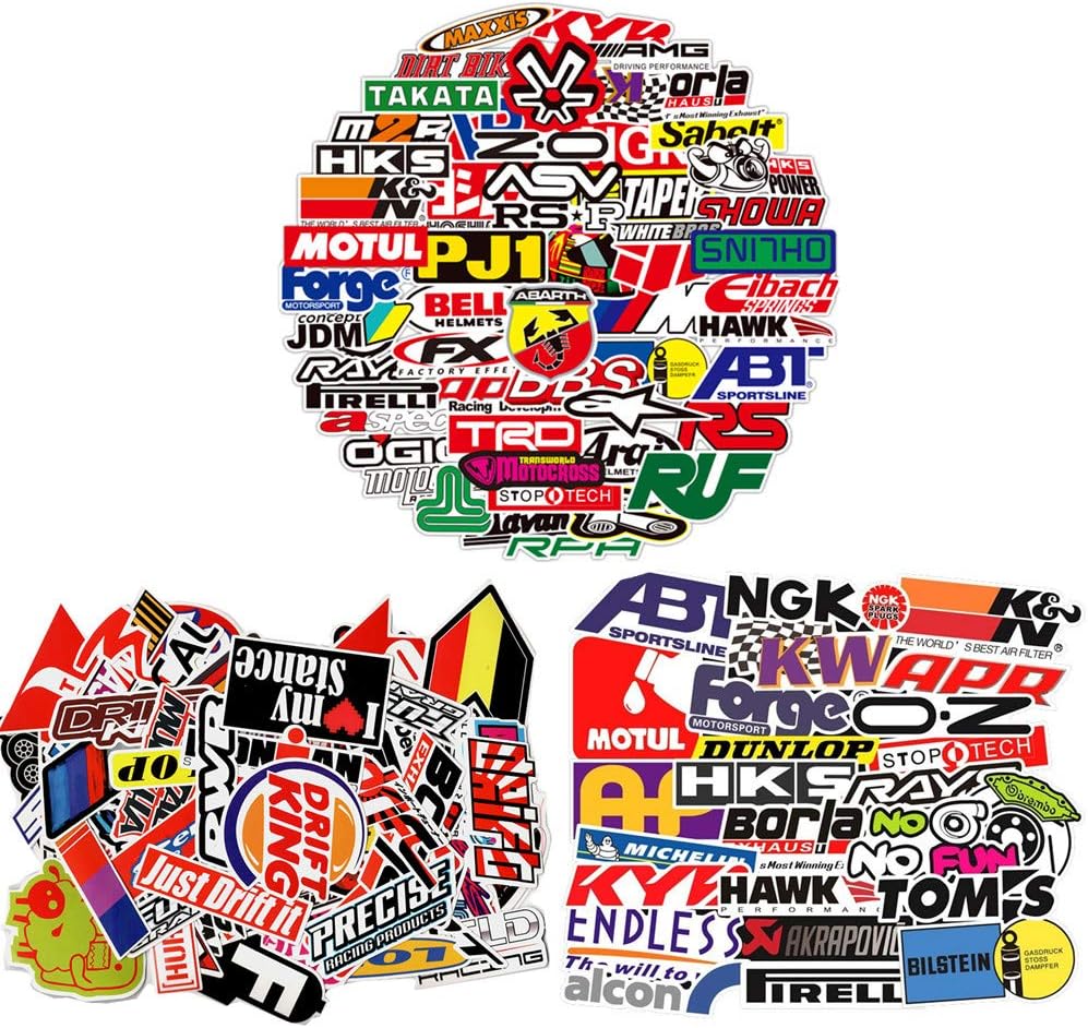 Amazon.com: Racing Car Stickers Pack [303pcs] JDM Waterproof Laptop ...
