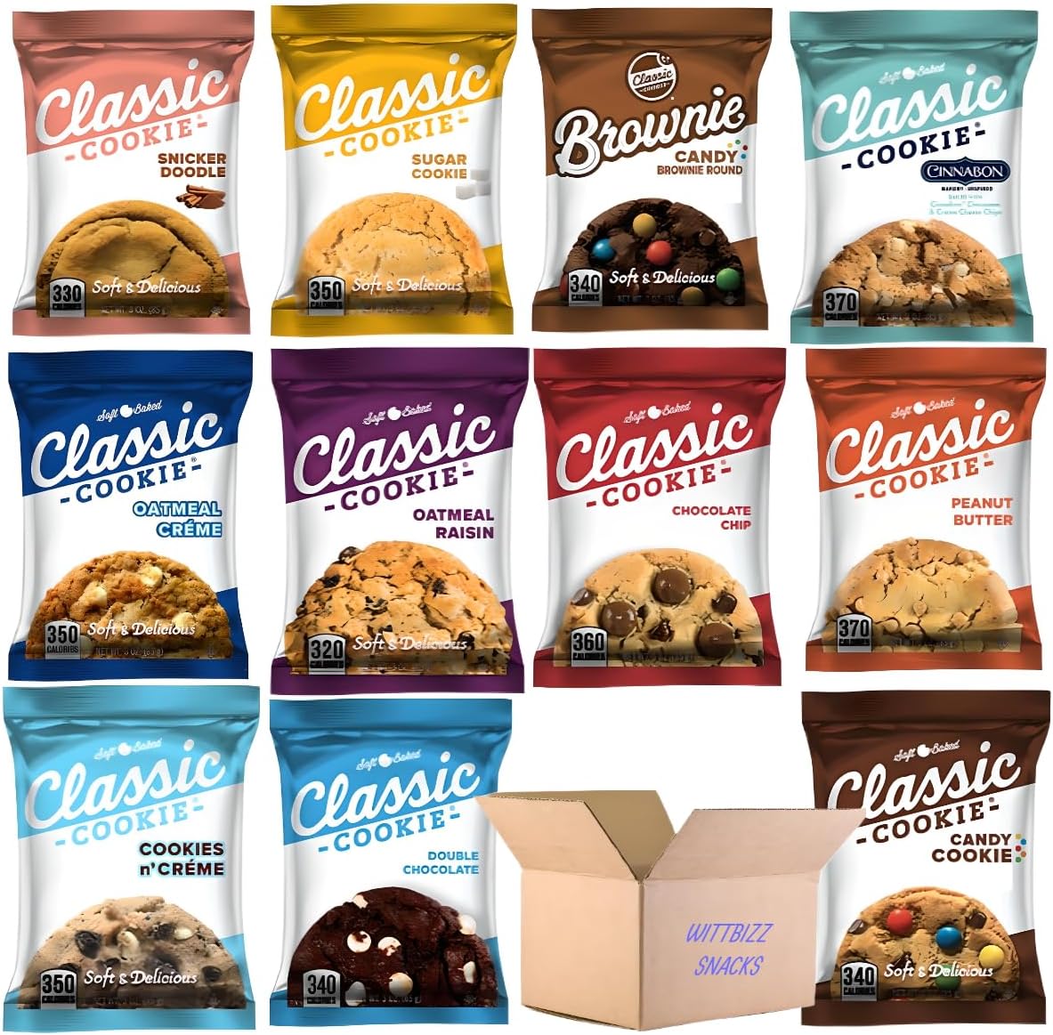 Amazon.com: SNACK MALL - Cookies Variety Pack (Pack of 10) : Grocery ...