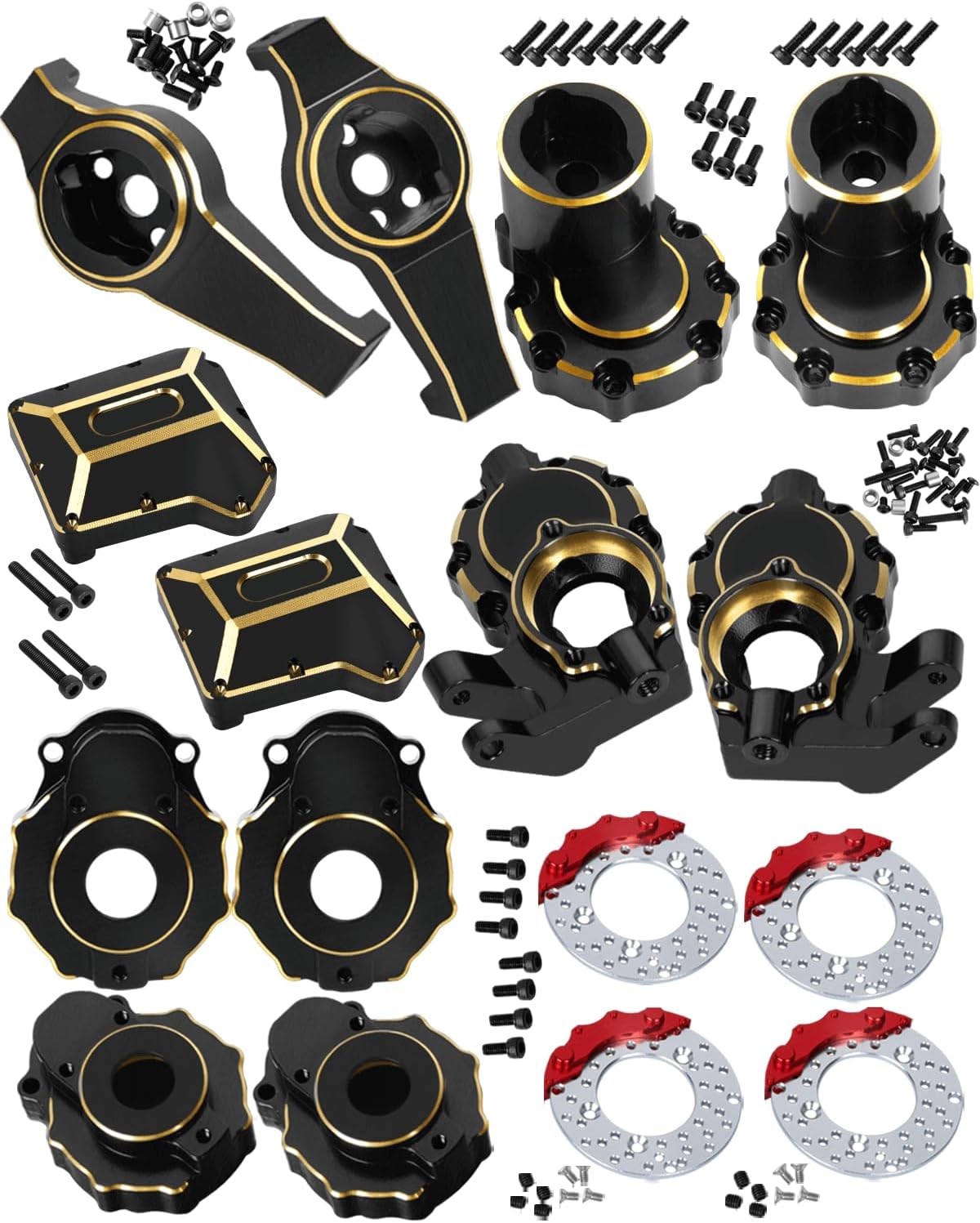 Amazon.com: RCHuiWow RC Brass Diff Cover,Inner Front Portal Steering ...