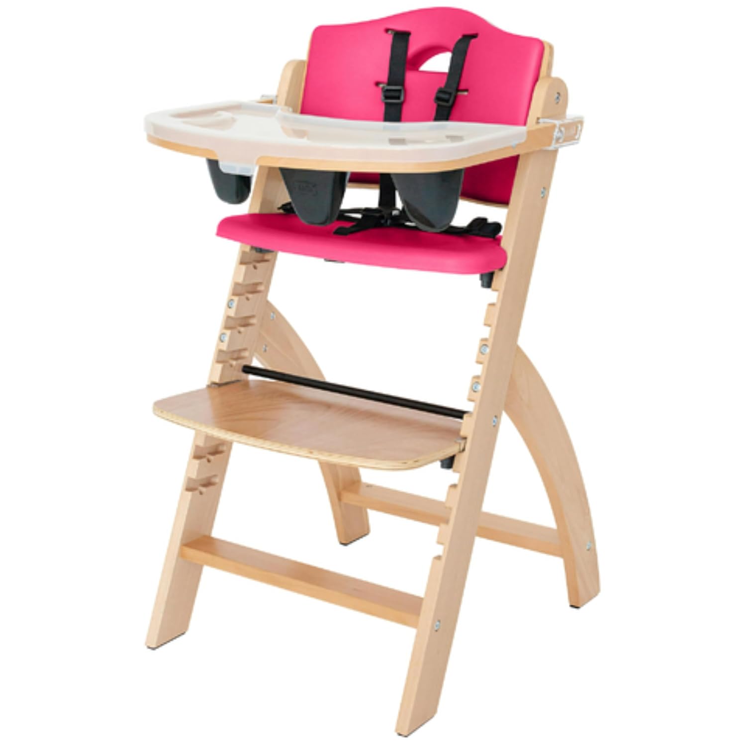 Abiie Beyond Junior Wooden High Chair with Tray - Adjustable and ...