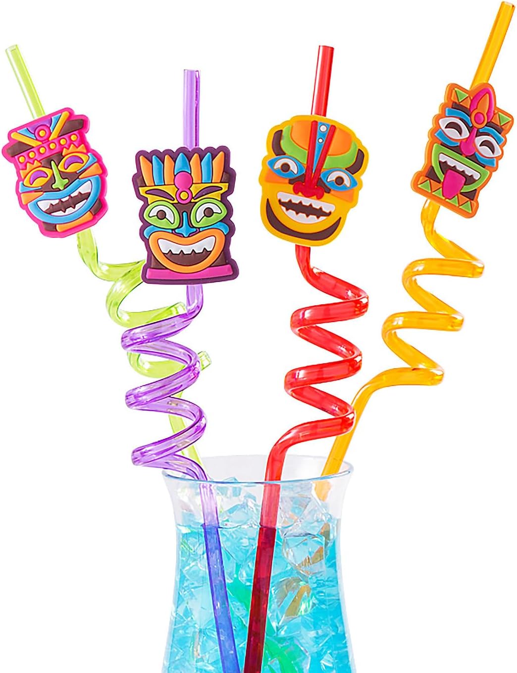Amazon.com: Tiki Luau Silly Straws 12 Pieces : Health & Household