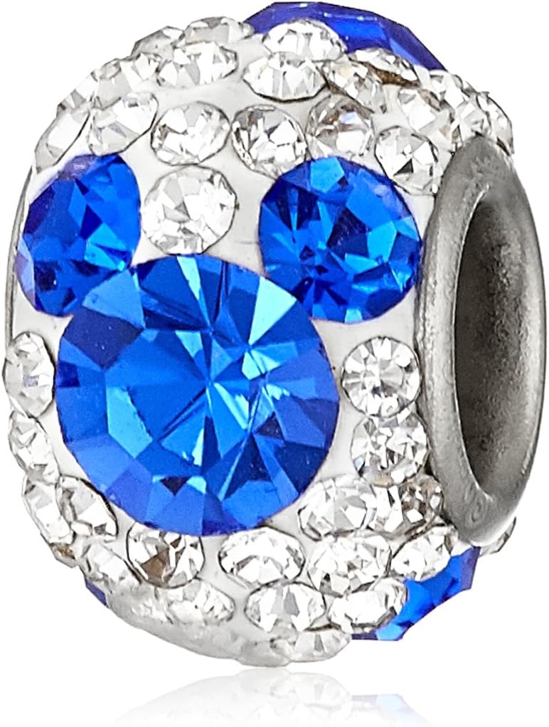Amazon.com: Disney Stainless Steel Mickey September Crystal Birthstone ...
