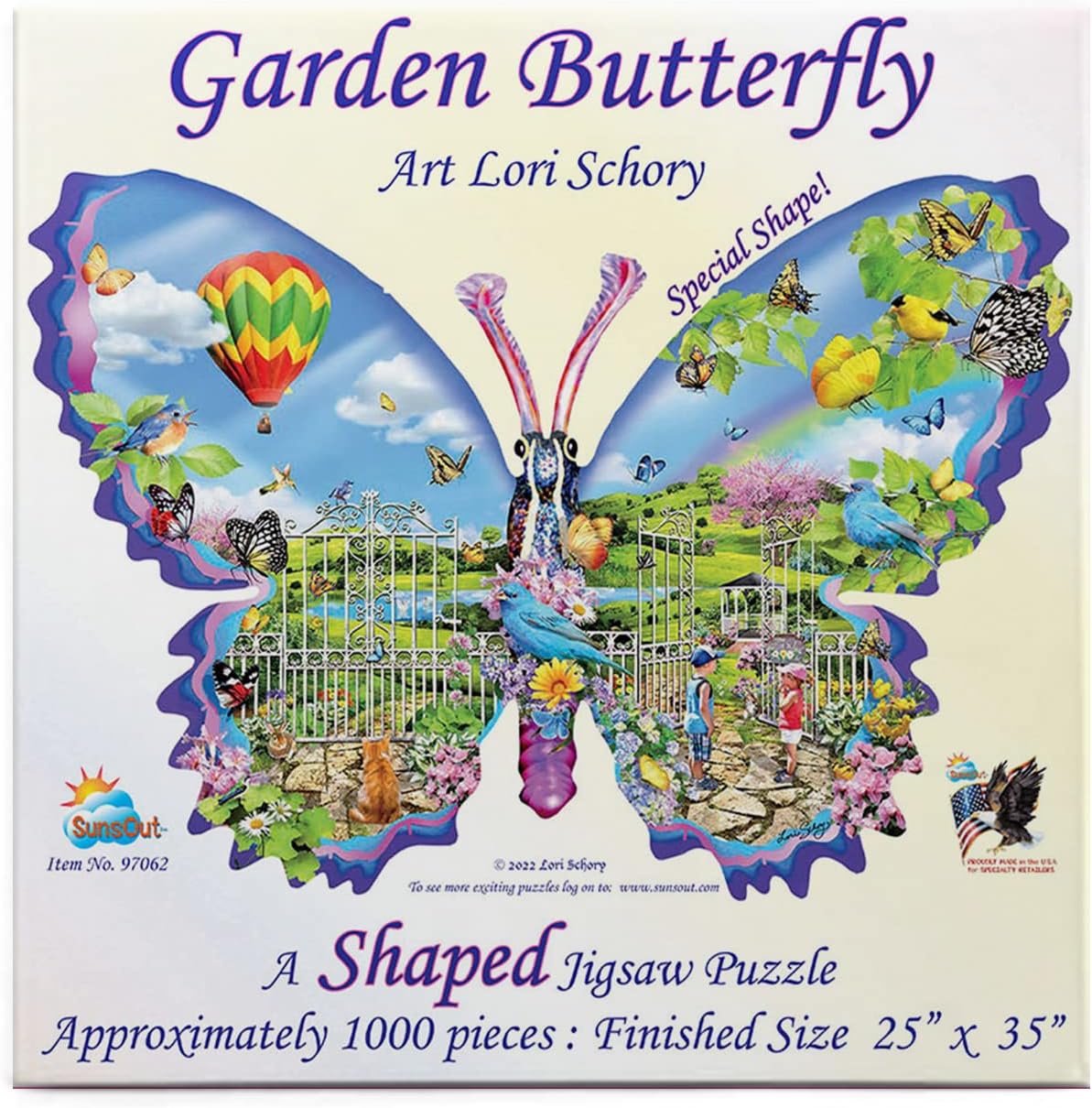 Amazon.com: SUNSOUT INC - Garden Butterfly - 1000 pc Special Shape ...