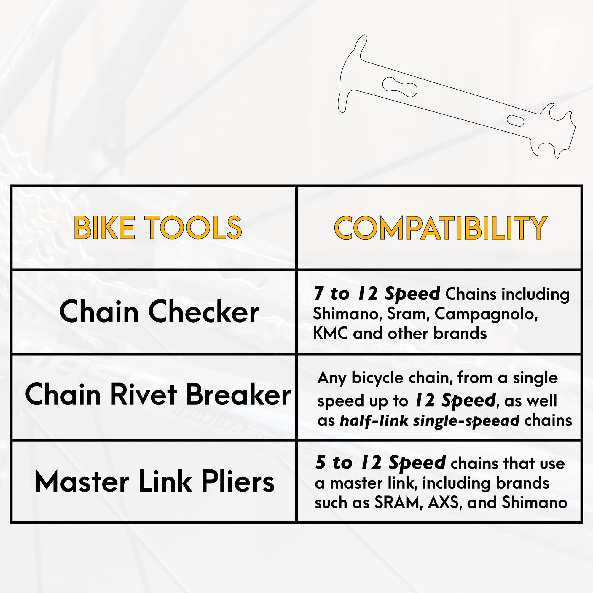 Snapklik.com : BikeHand Bike Bicycle Chain Wear Checker, Quick Master ...