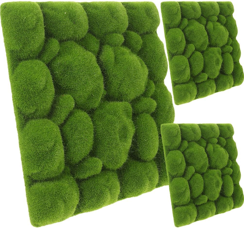 Amazon.com: Green Home Decor Artificial Moss for Planters, 3pcs 11.8x11 ...