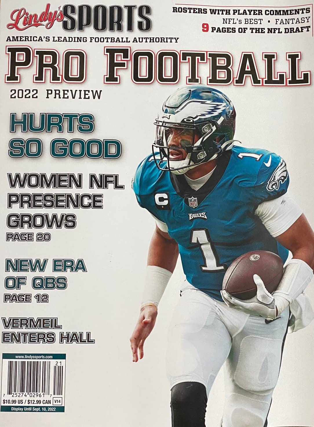 Magazine Lindy's Sports Pro Football 2022 Preview - HURTS SO GOOD ...