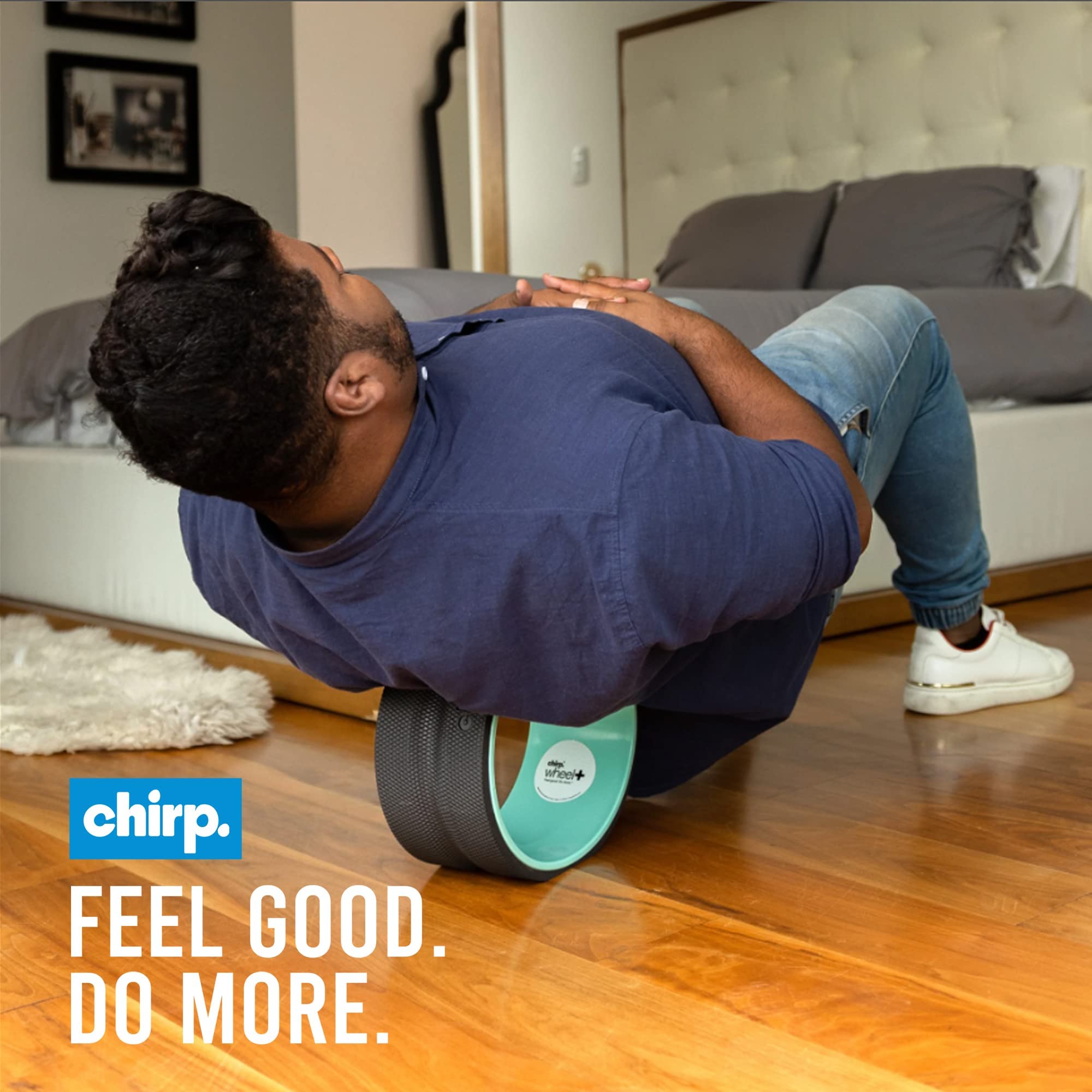 Chirp Wheel Back Stretcher w/ Foam Padding, Set of 4 Body Roller - 12 ...