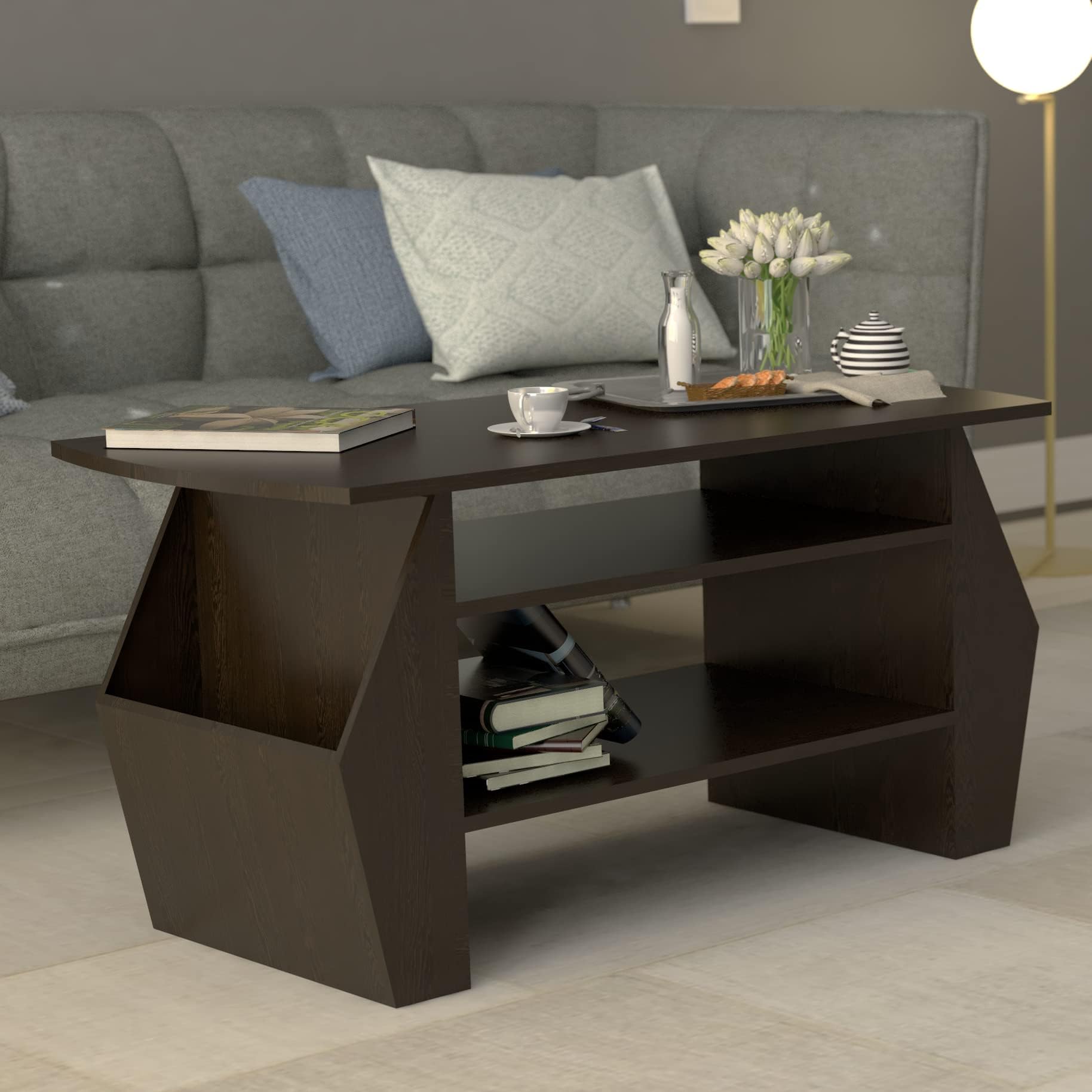 Home Centre Clary Nxt Acacia Wood Centre Table - Brown : Amazon.in ...