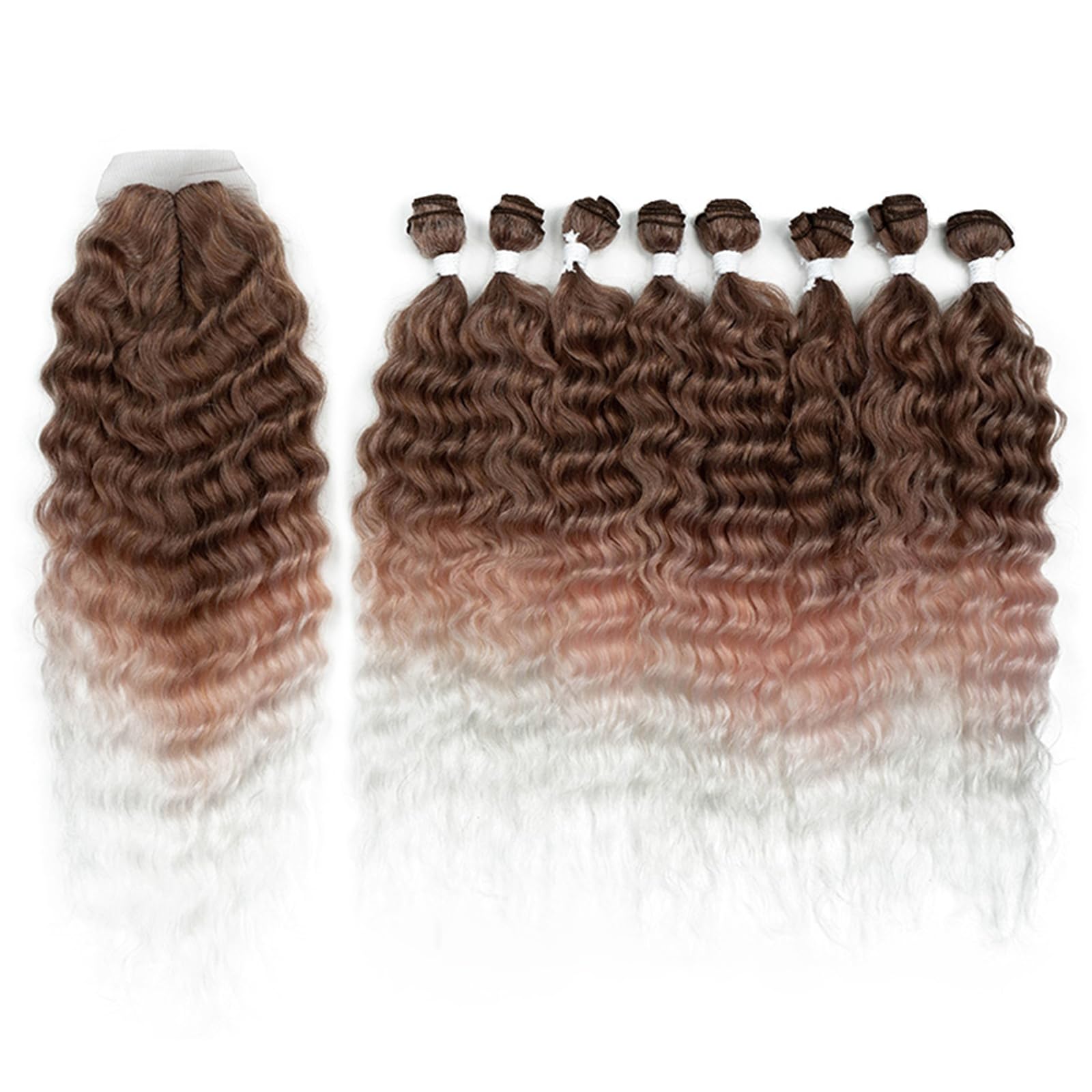 DÉBUT synthetic hair bundles with closure weave bundles with frontal ...