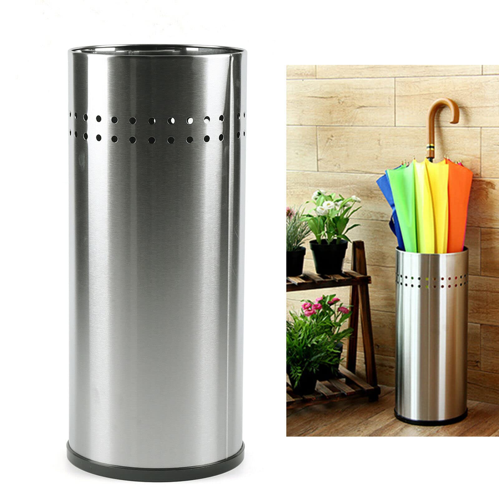 Amazon.com: YIYIBYUS Stainless Steel Umbrella Stand - Metal Rack Stand ...