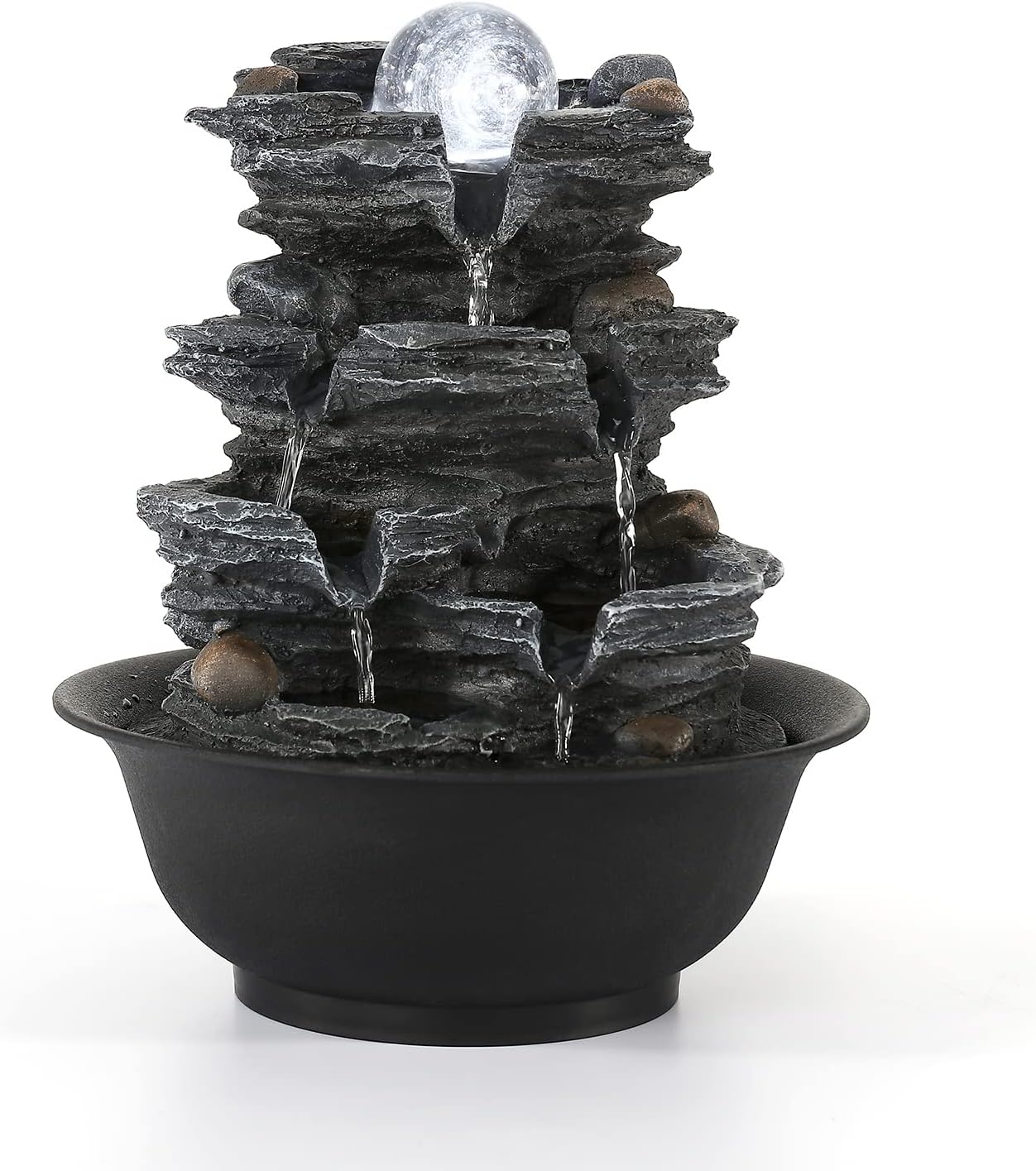 Amazon.com: Tabletop Fountain Indoor Fountain Waterfall Nature's Garden