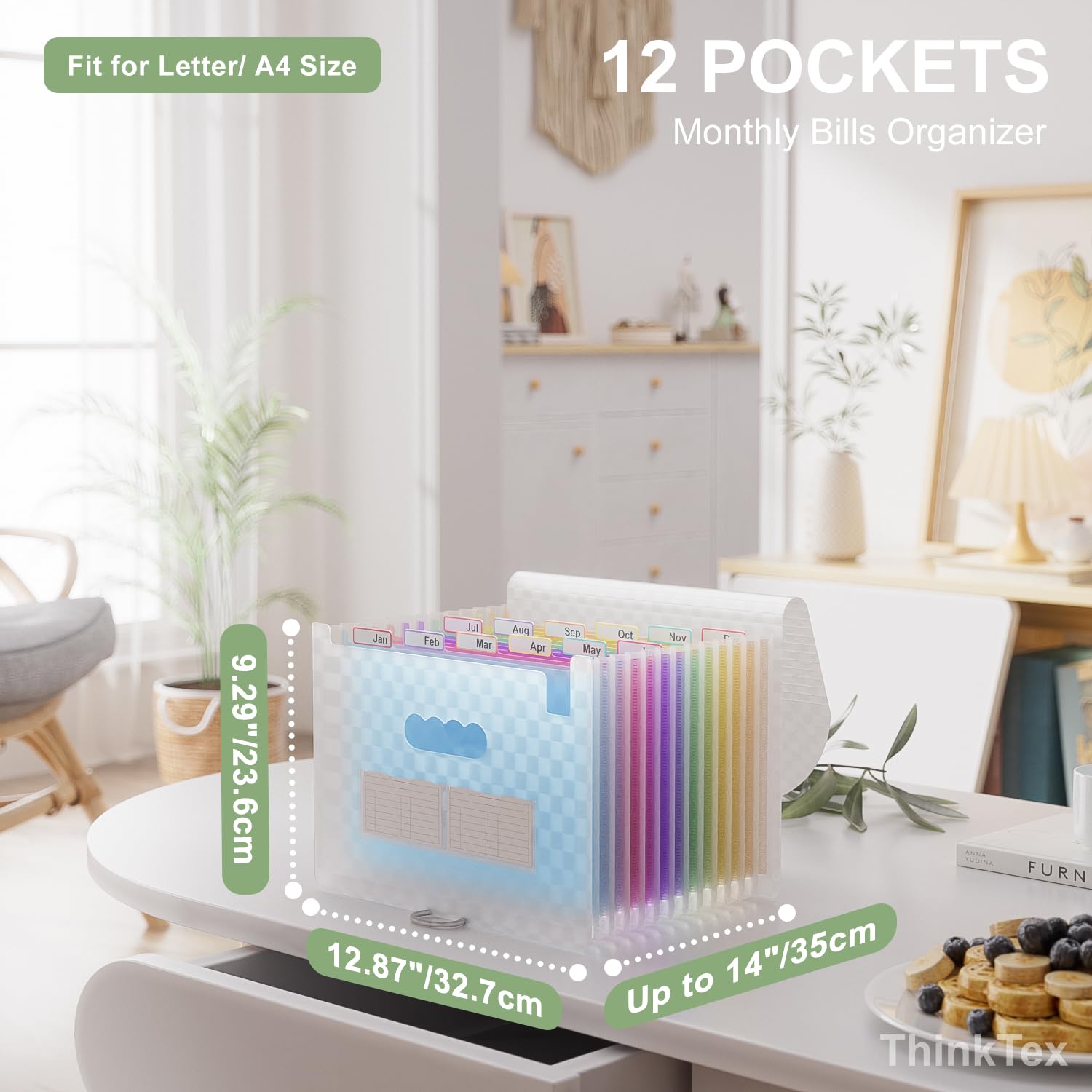 Snapklik.com : ThinkTex Accordion File Organizer, 12 - Pocket Expanding ...