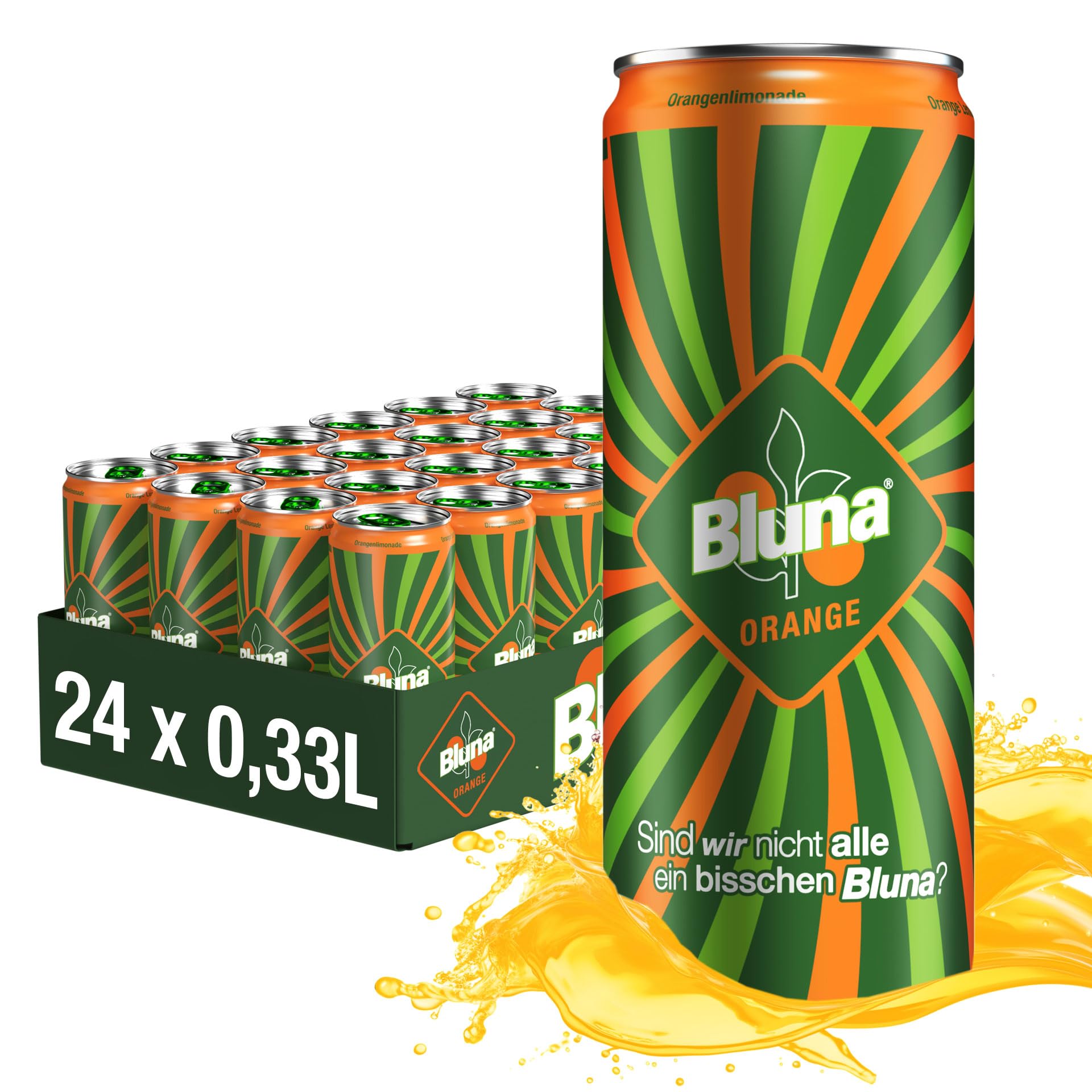 Bluna Orangenlimonade, prickelnder Geschmack nach fruchtiger Orange ...