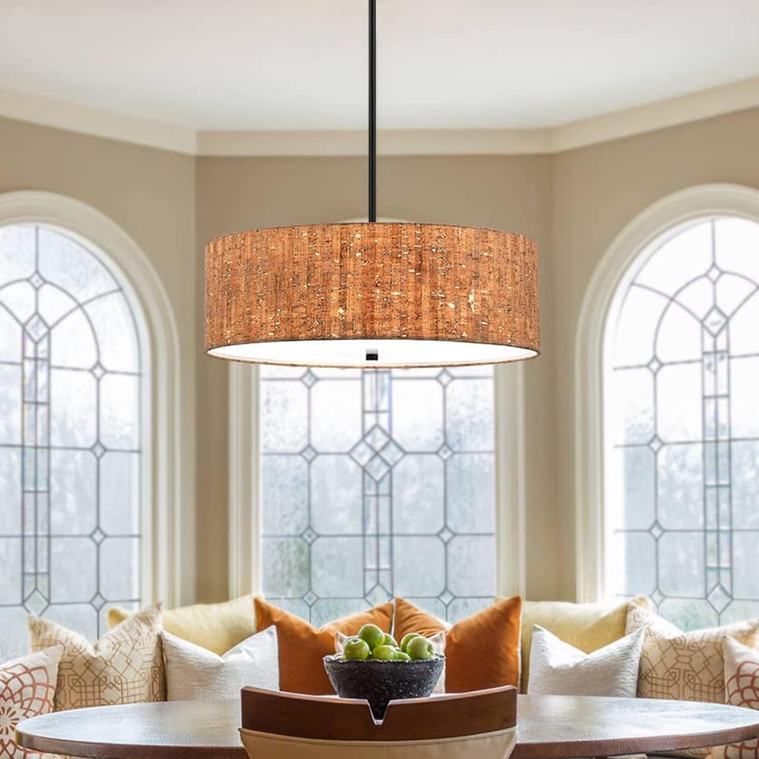 Amazon.com: LED Modern Chandelier Lamp, 4-Light Drum Pendant Lights ...