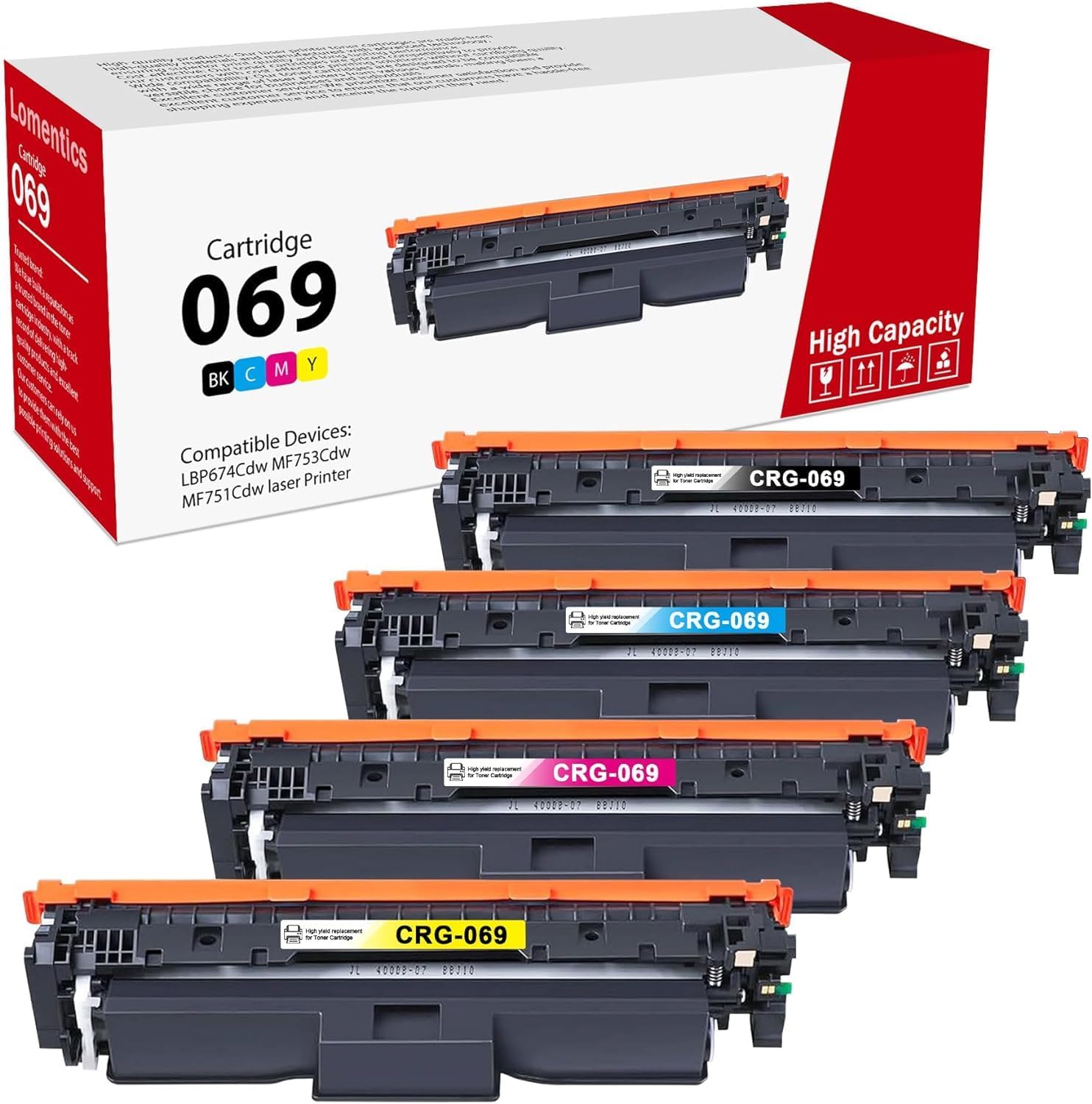 Amazon.com: 069 069H Toner Cartridge Set (4-Pack, Black Cyan Magenta ...
