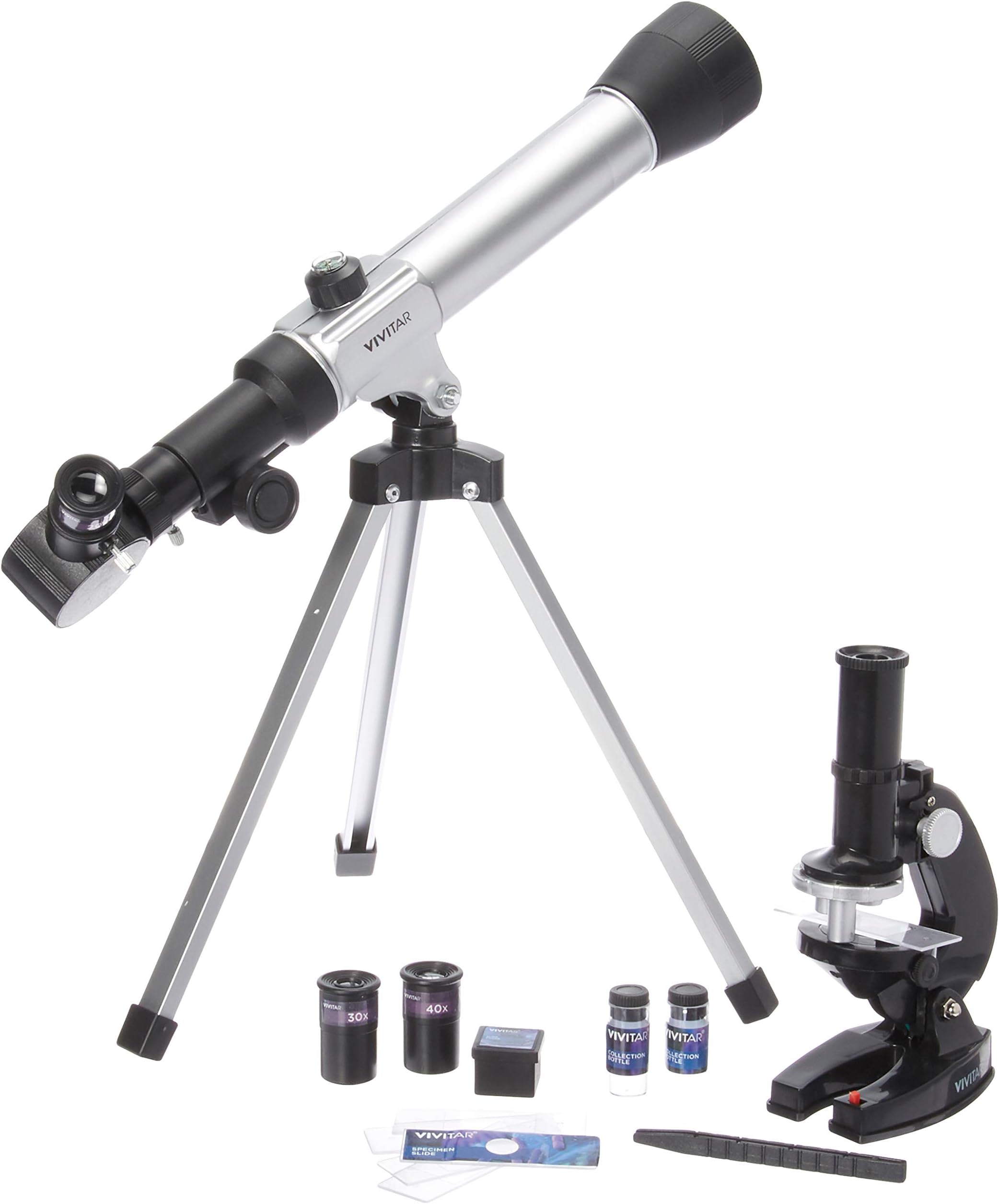 Amazon.com : Vivitar VIV-TELMIC-20 20x/30x/40x Telescope and Microscope ...