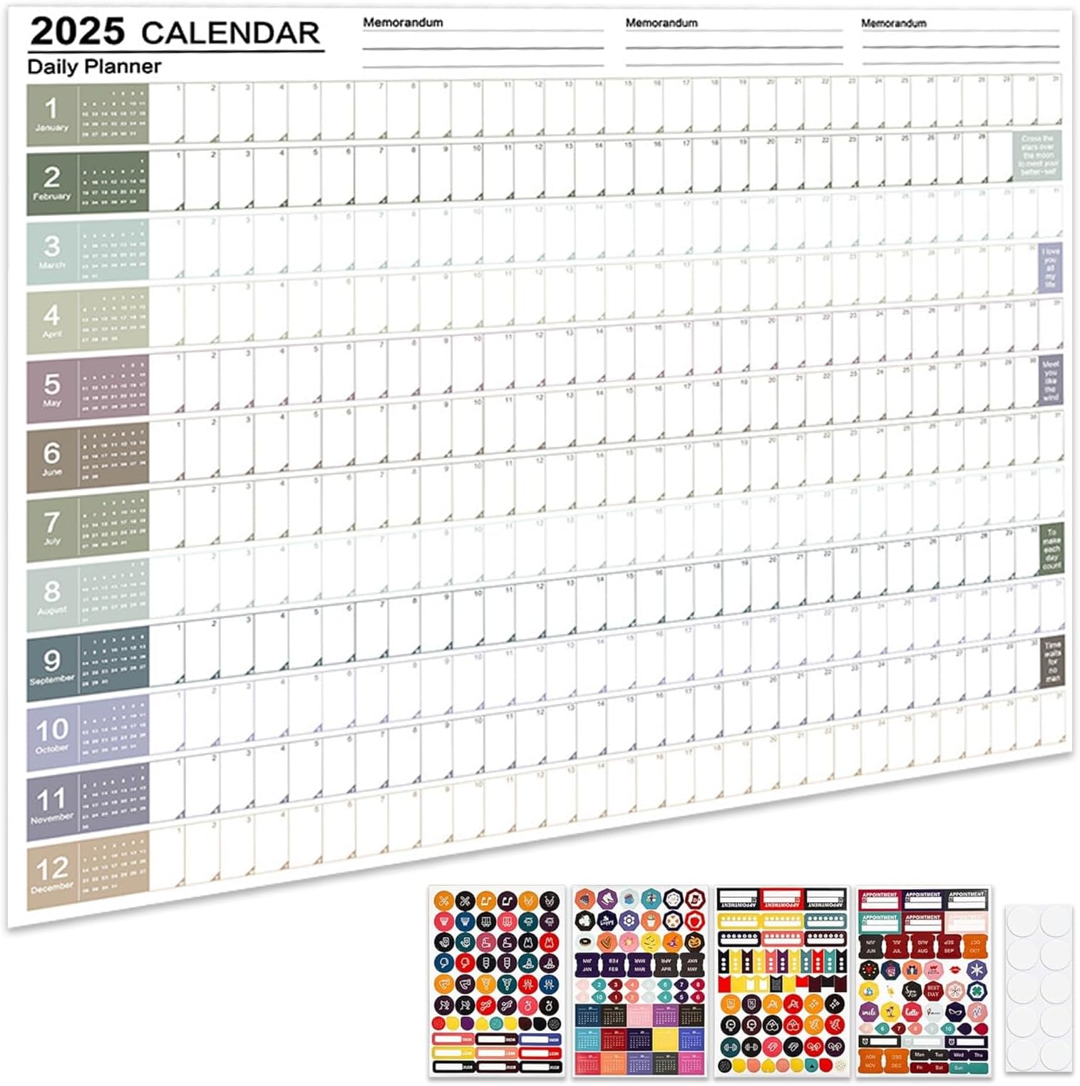 2025 Wall Planner, Large Wall Calendar Yearly Wall Planners With ...