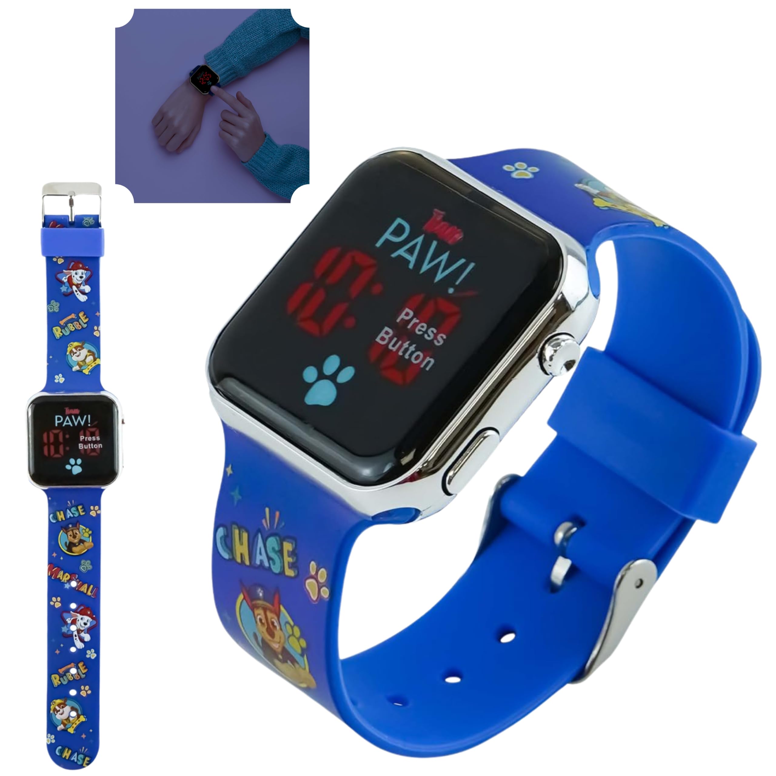 Kid LEDs PAW Patrol Wrist Watch Digital Display Watches Walking Indoor ...
