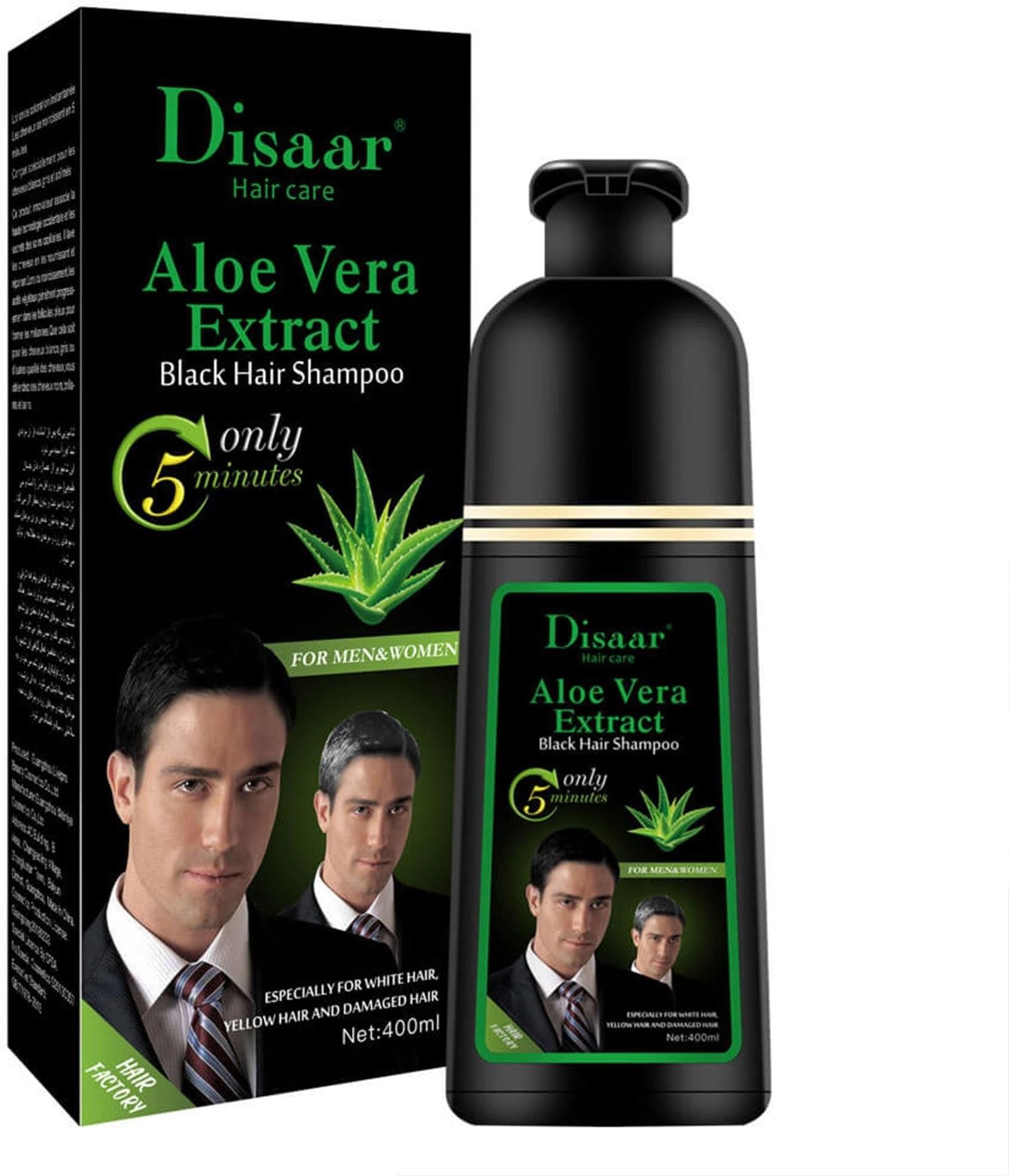 Amazon.com : DISAAR Beauty Dye Black Hair Shampoo 5 Minutes Only Dying ...